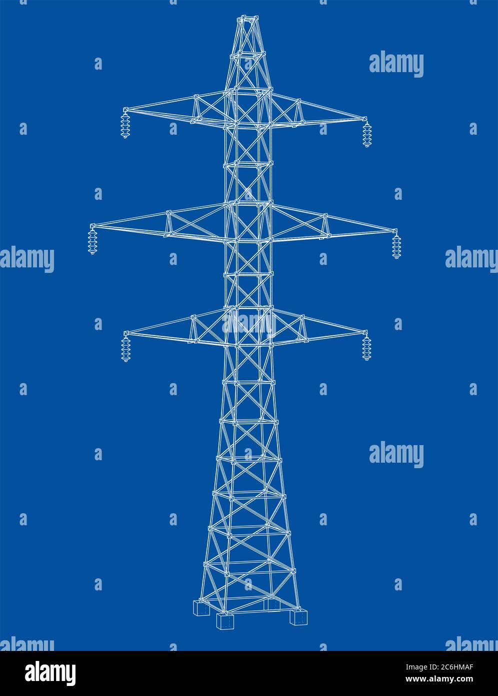 Electric pylon or electric tower concept Stock Photo - Alamy