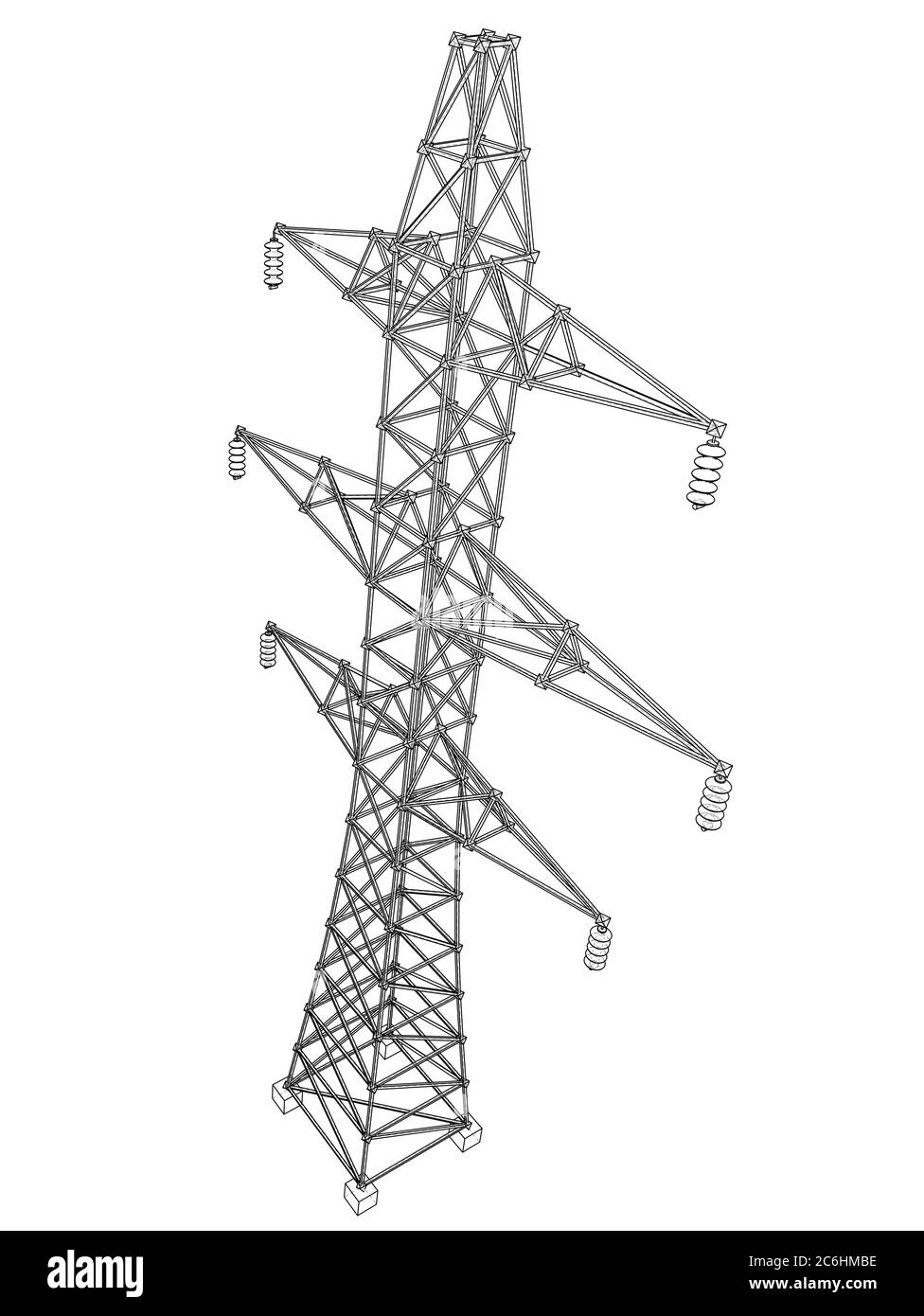 Electric pylon or electric tower concept Stock Photo - Alamy