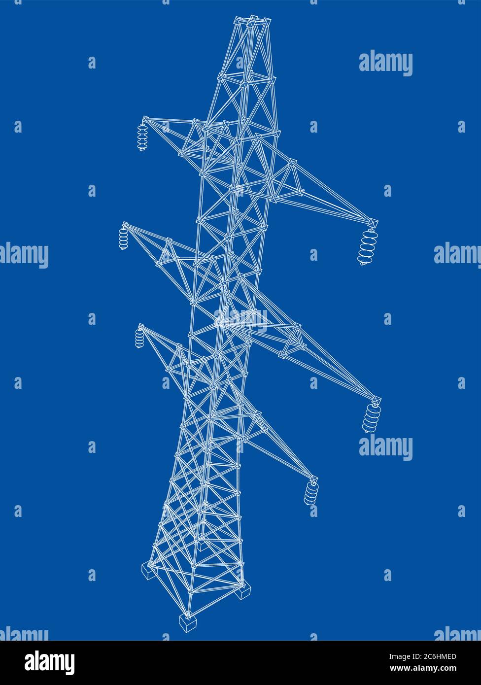 Electric pylon or electric tower concept Stock Photo - Alamy