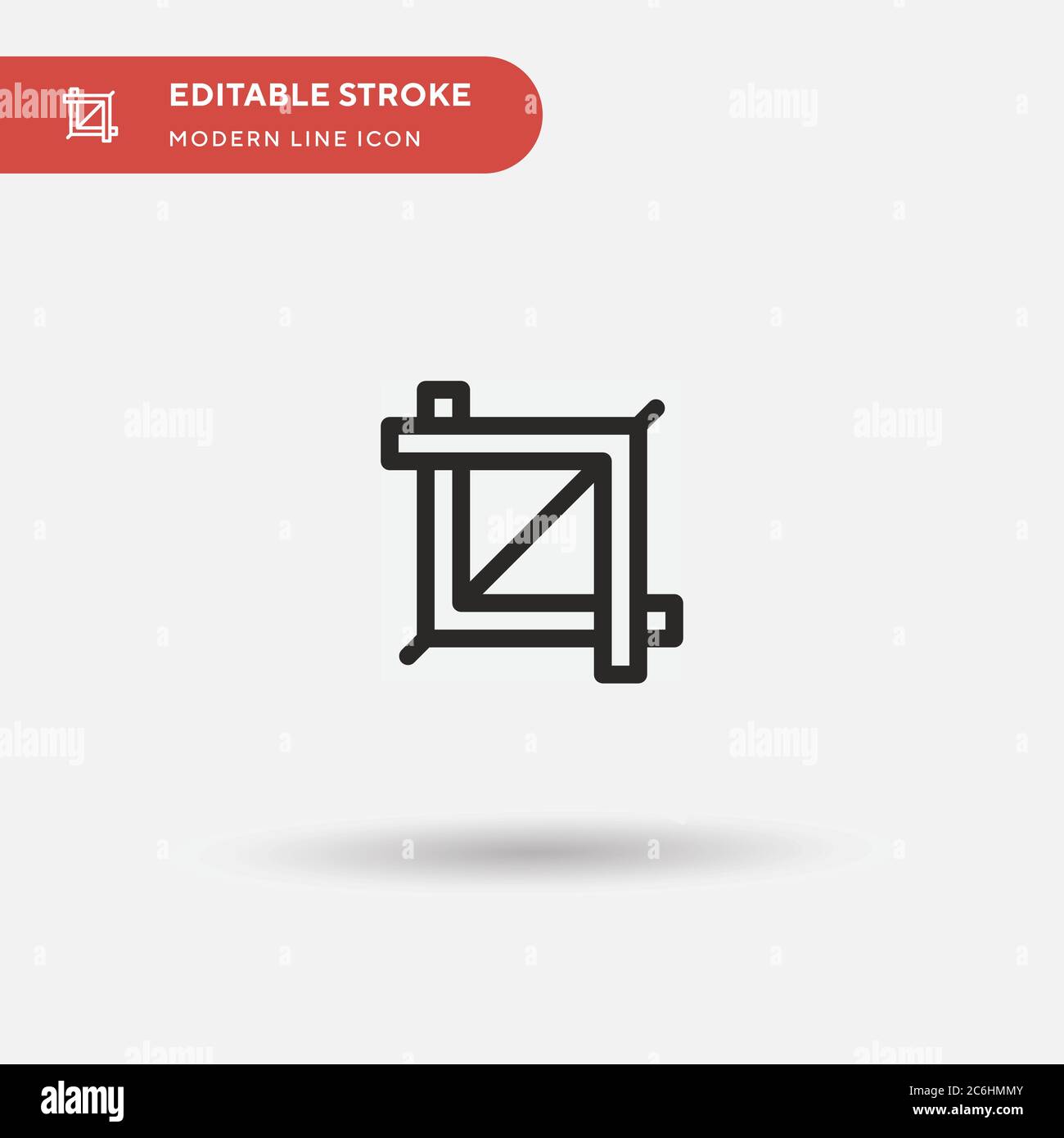 Crop Simple vector icon. Illustration symbol design template for web ...