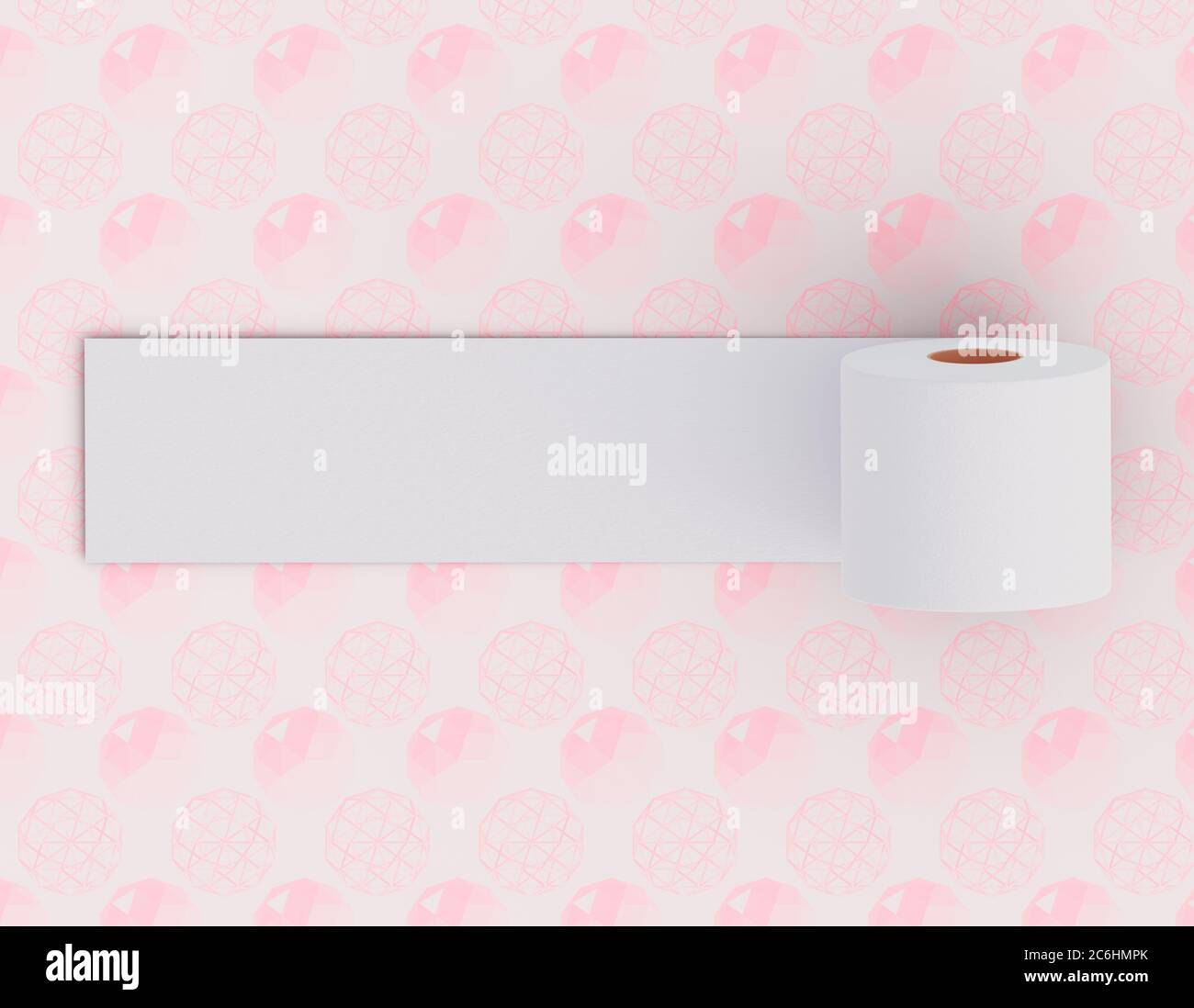 Expanded roll of toilet paper. A place to write text. Template for ...