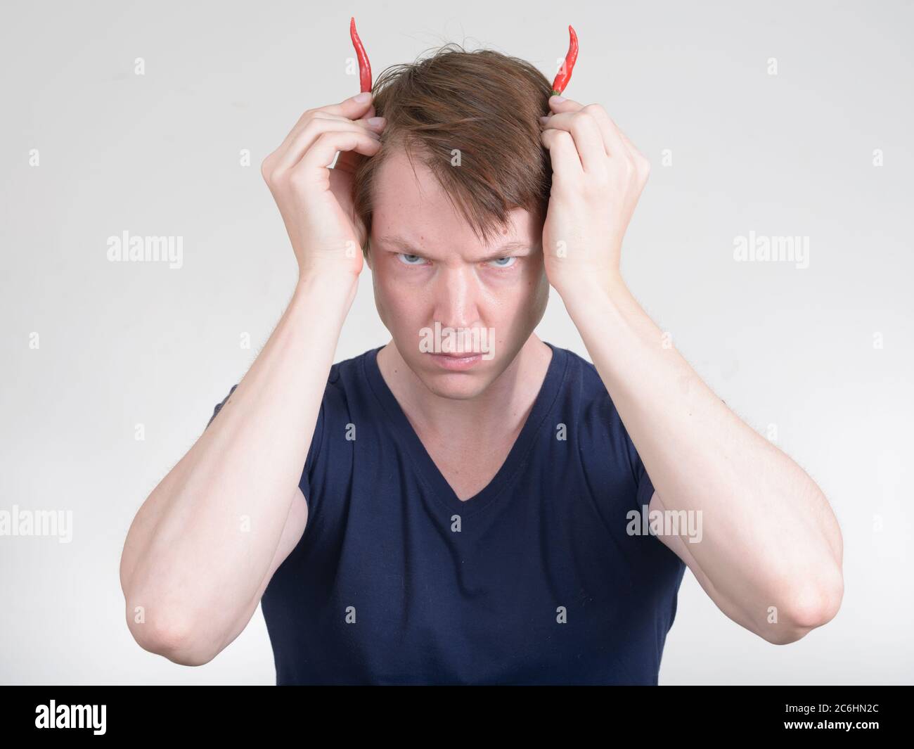 Evil male portrait hi-res stock photography and images - Alamy