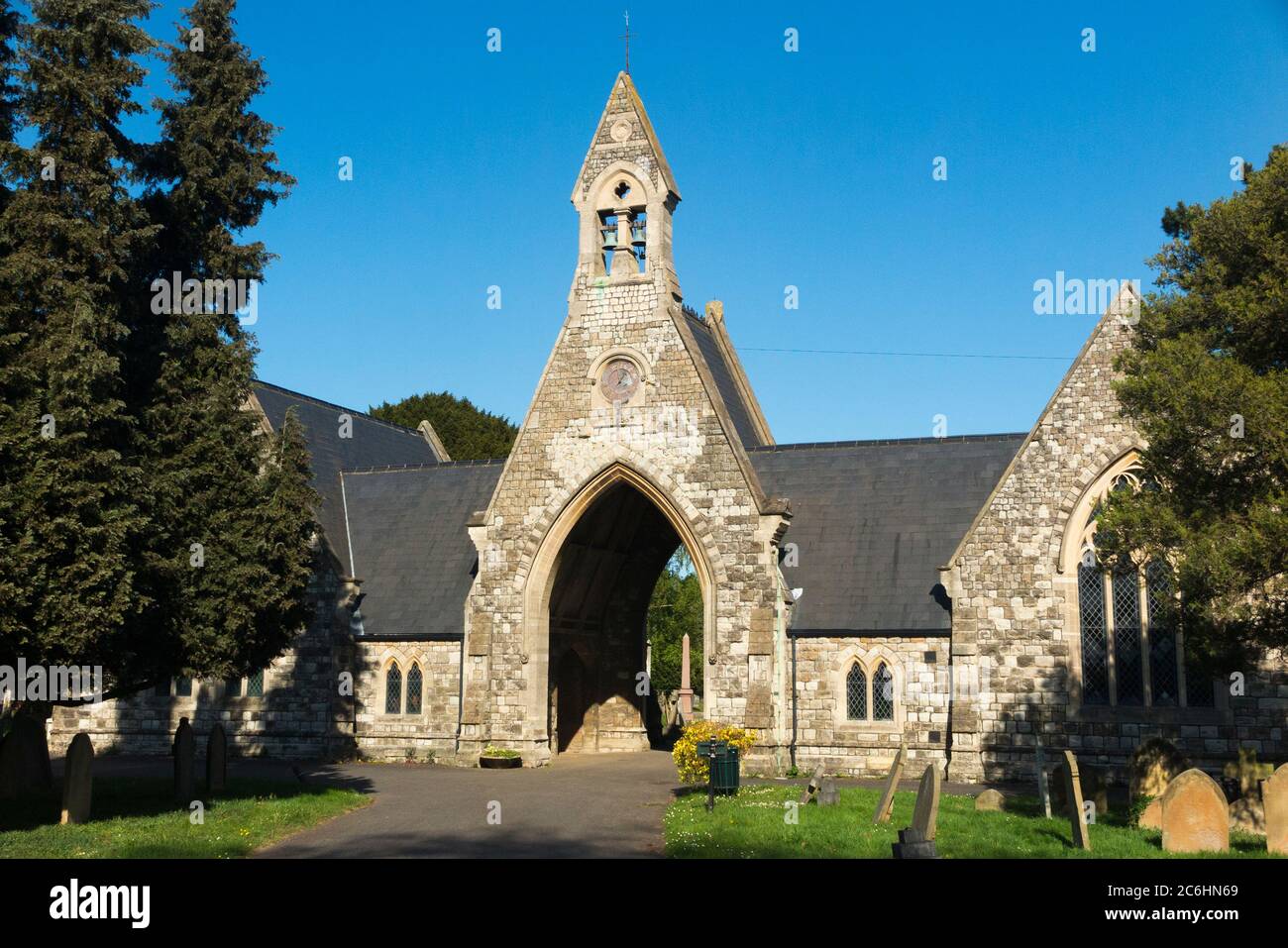 Victorian archway of the cemetery buildings ( mortuary chapel ...