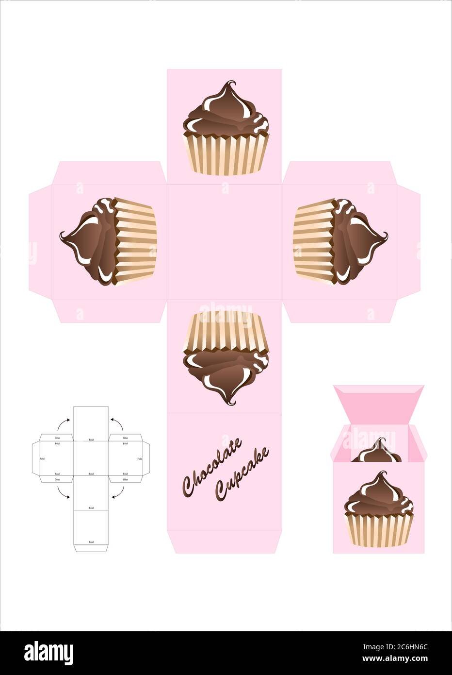 Cupcake Box Template Printable