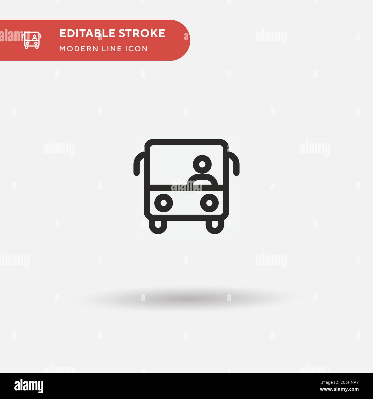 School Bus Simple vector icon. Illustration symbol design template for ...