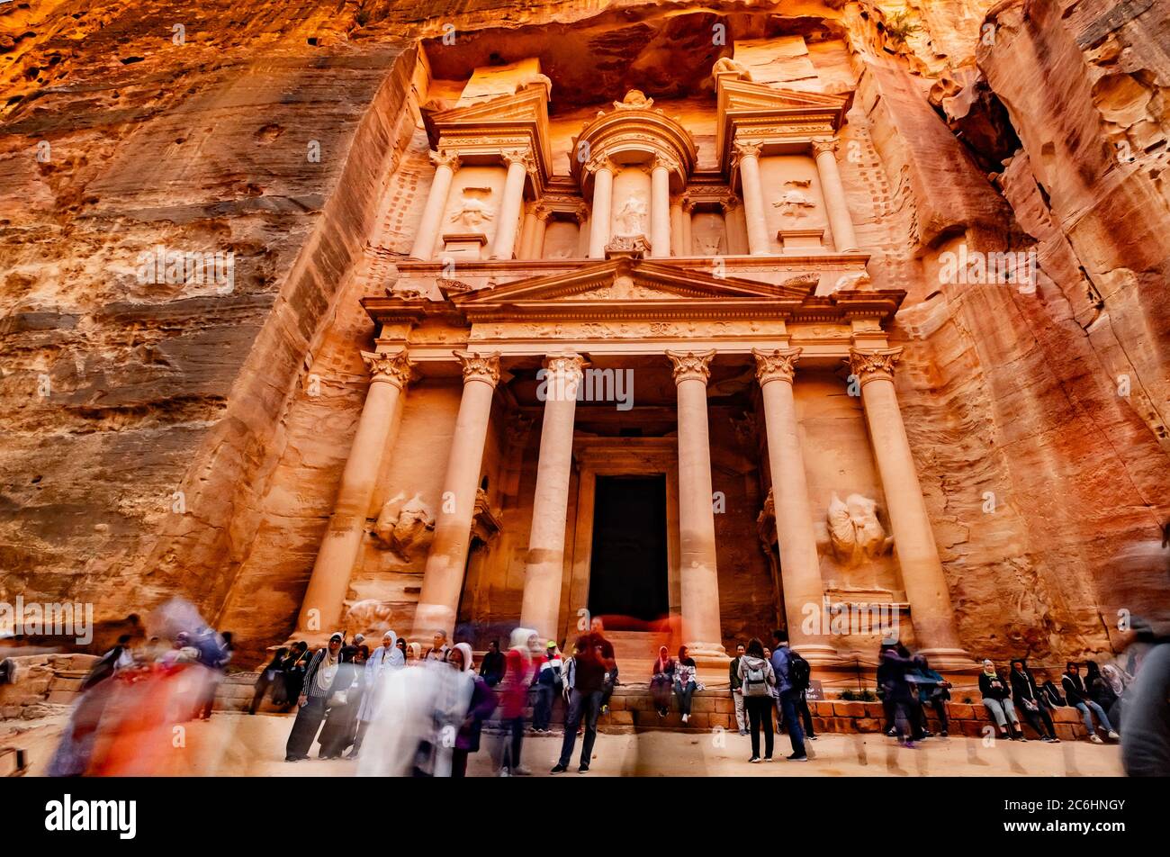 Pertra, Jordan - 29 March 2019: Large interesting tourist complex of ...
