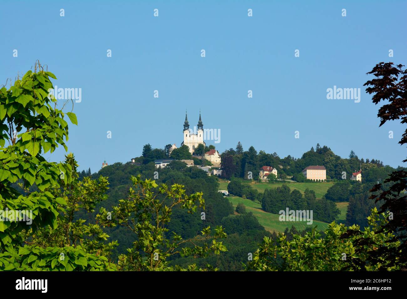Austria, pilgrimage church on Poestlingberg hill in Linz, former ...