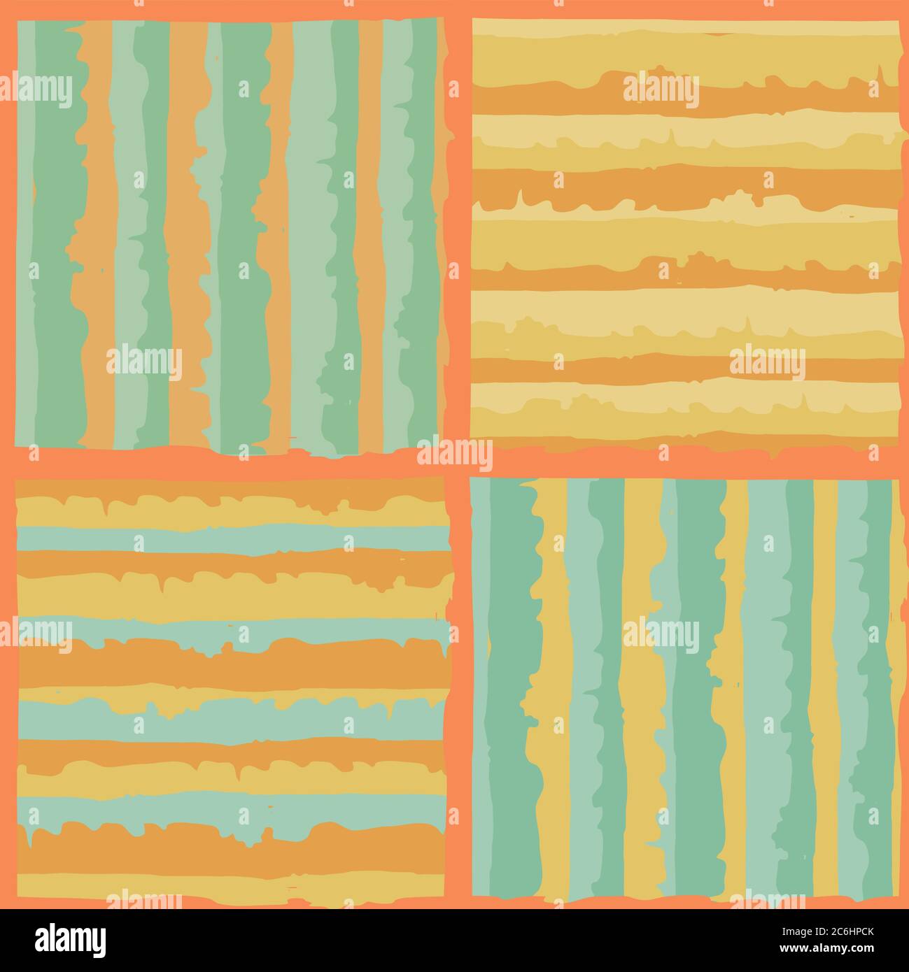 Vector geometric painterly stripe mosaic tiles seamless pattern ...