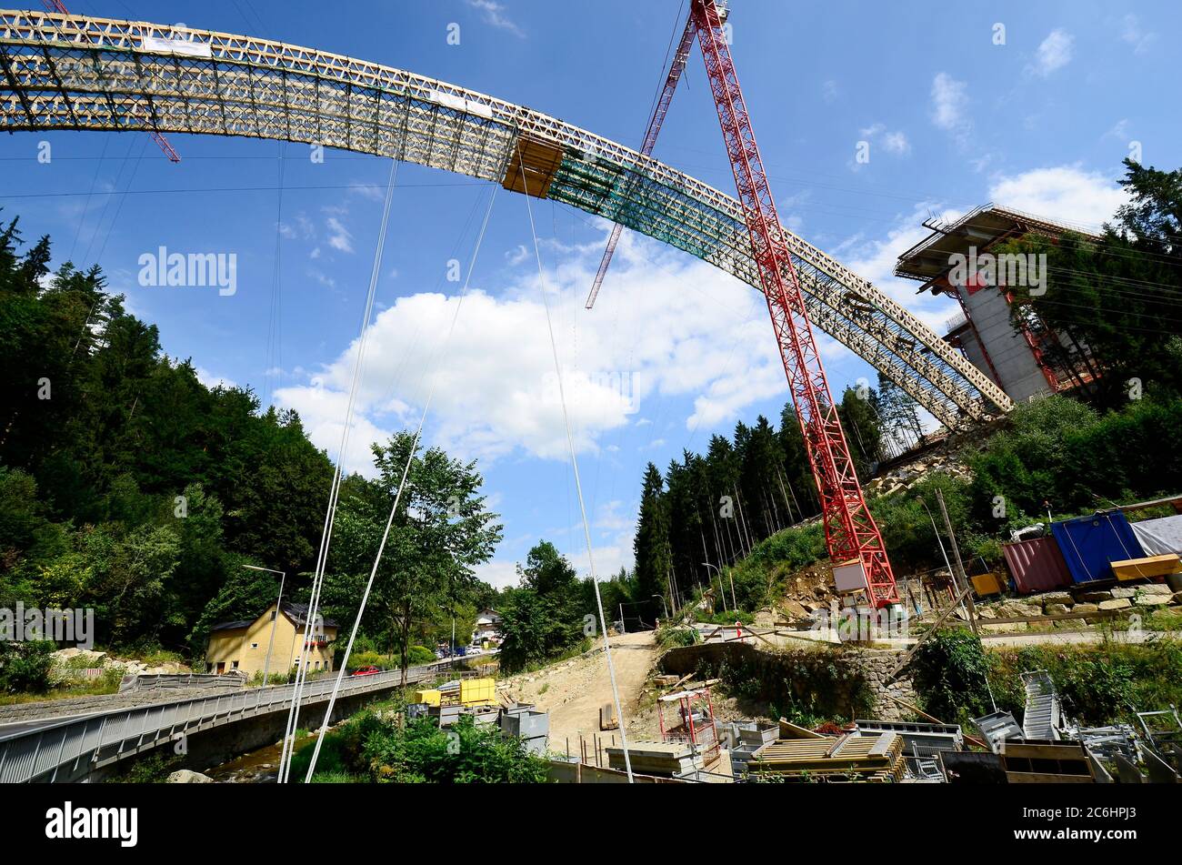 Austria, bridge construction for motorway in Upper Austria Stock Photo ...
