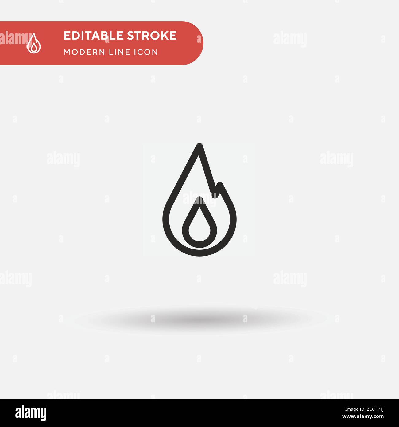 Fire Simple vector icon. Illustration symbol design template for web ...