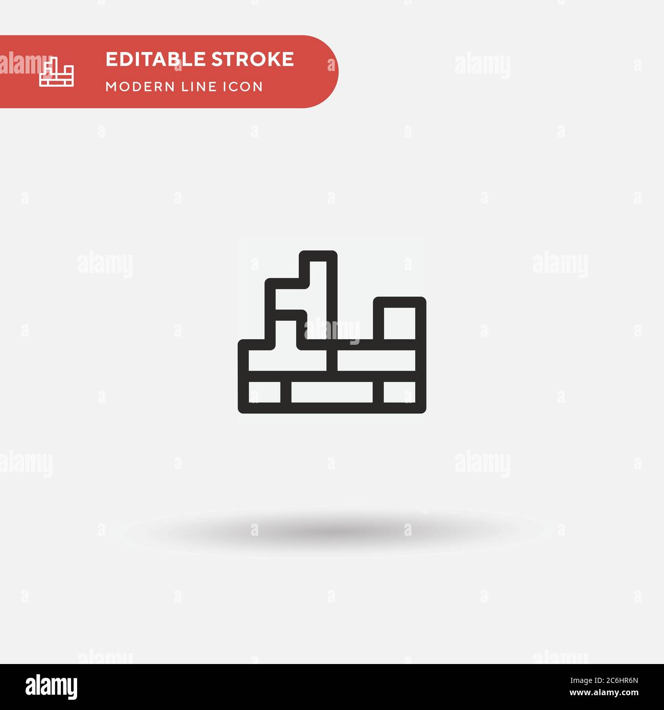 Tetris Simple vector icon. Illustration symbol design template for web ...