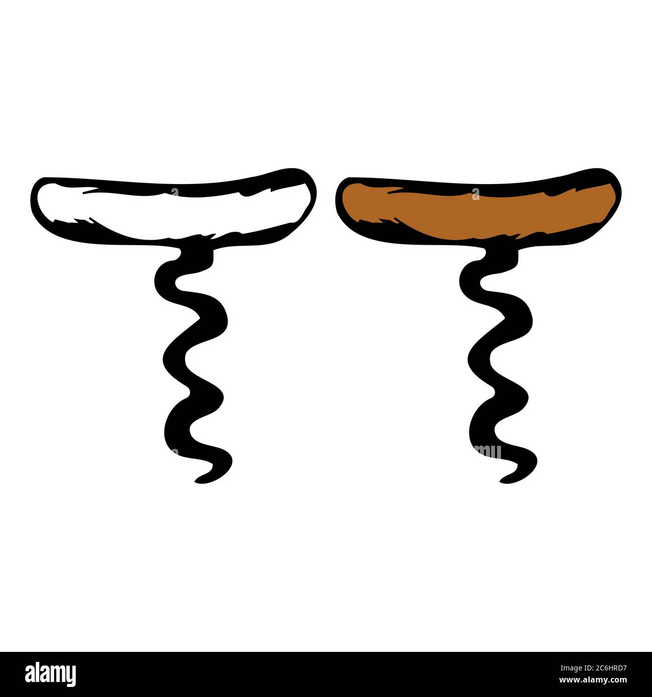Corkscrew isolated vector vector vectors Stock Vector Images - Alamy