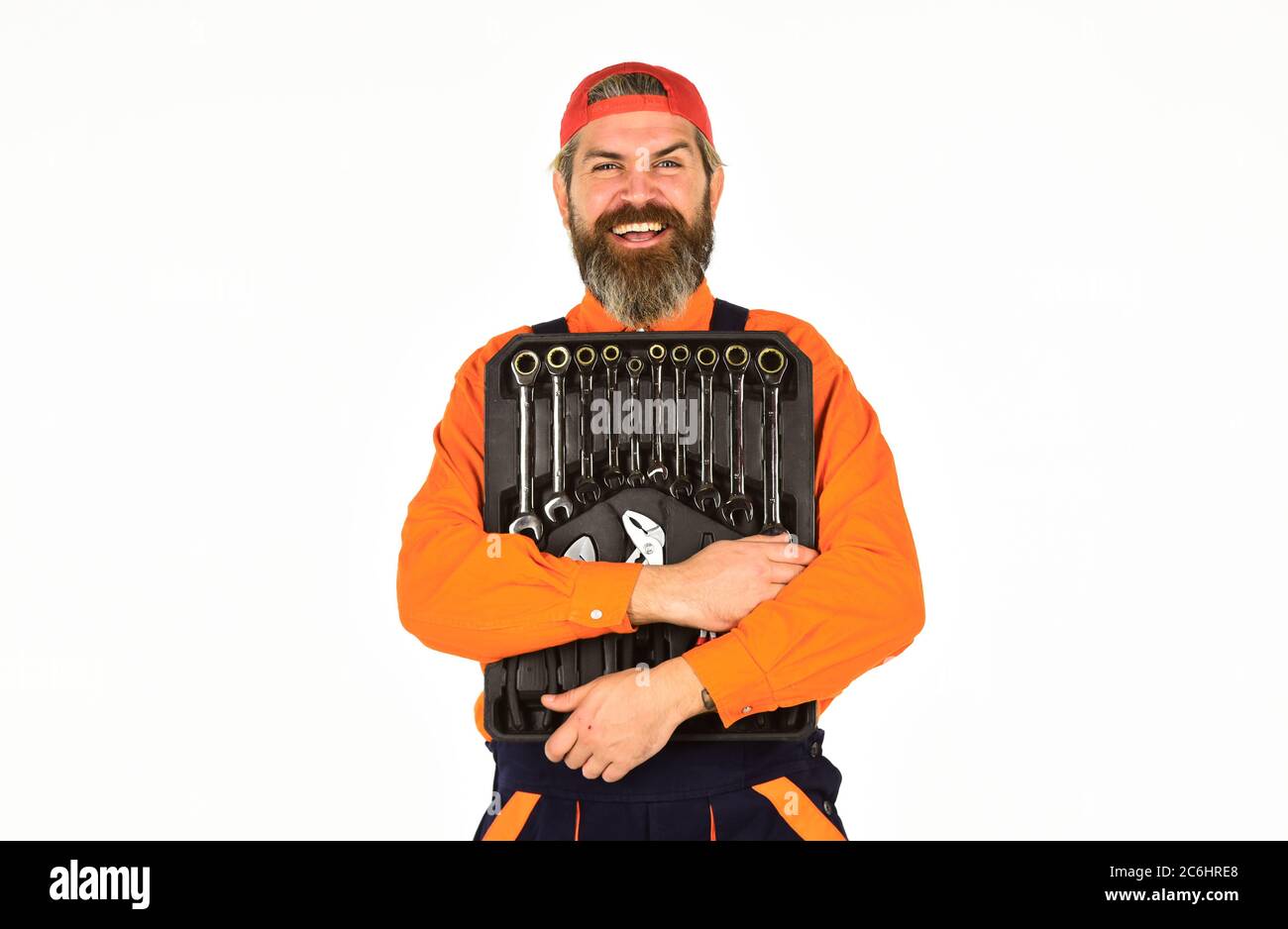 Handyman concept. Professional equipment. Toolbox talk. Worker repairer ...