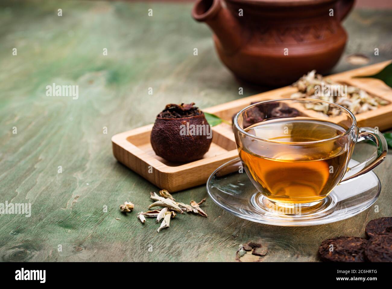 Different pressed Chinese pu-erh tea Stock Photo - Alamy