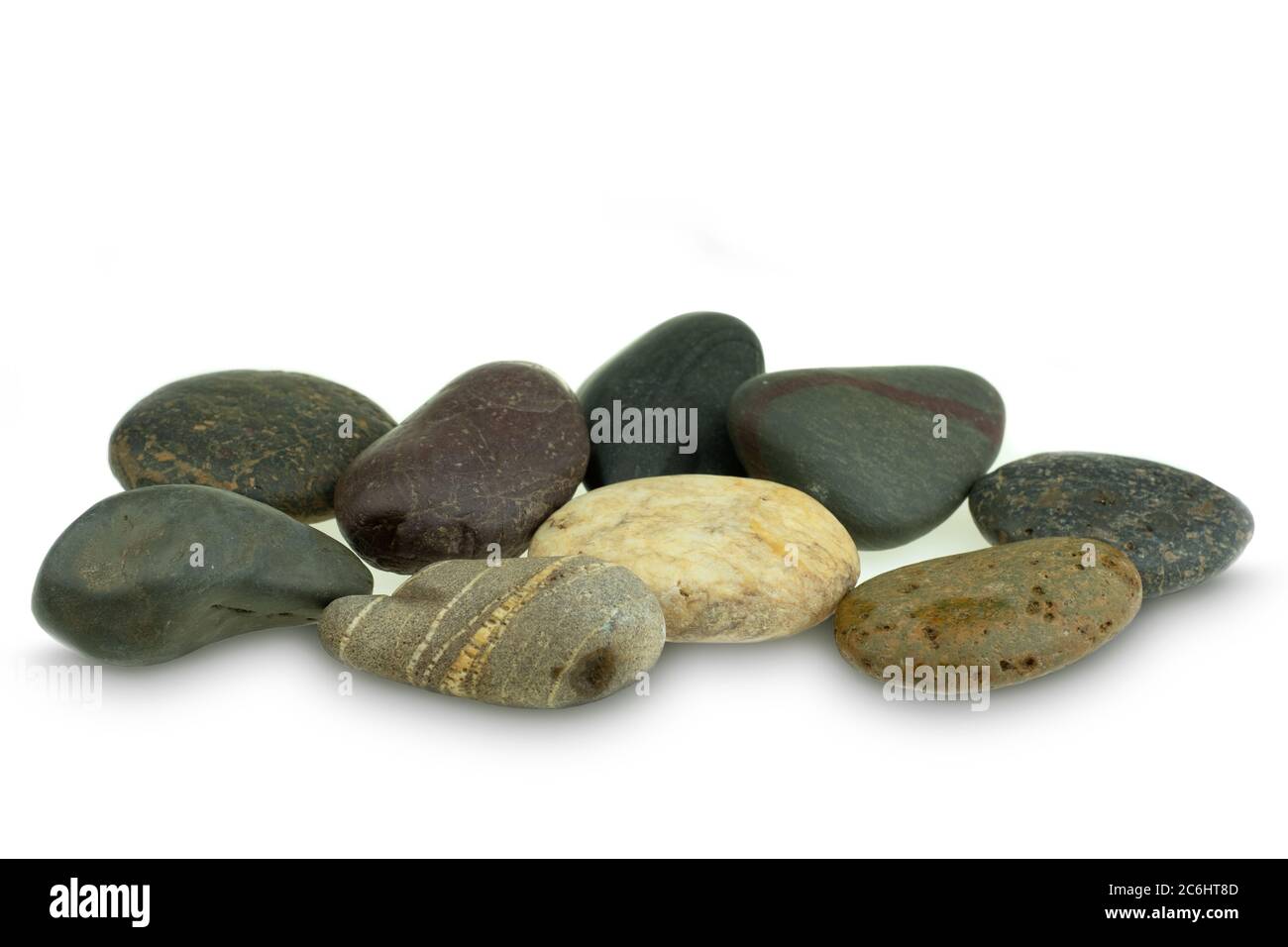 Stack Fo Rock From River Isolated At White Background Stock Photo Alamy