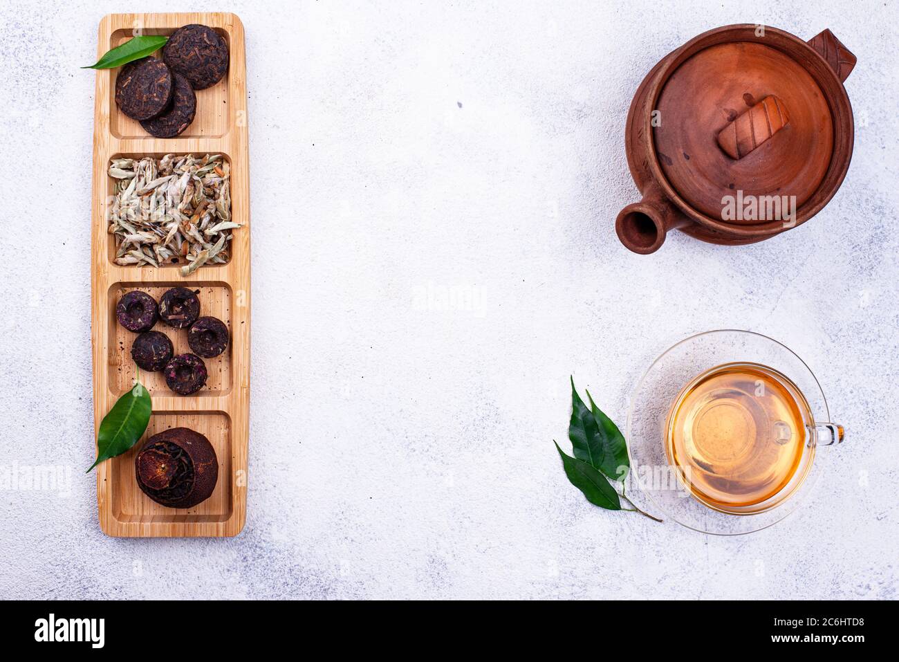 Different pressed Chinese pu-erh tea Stock Photo - Alamy