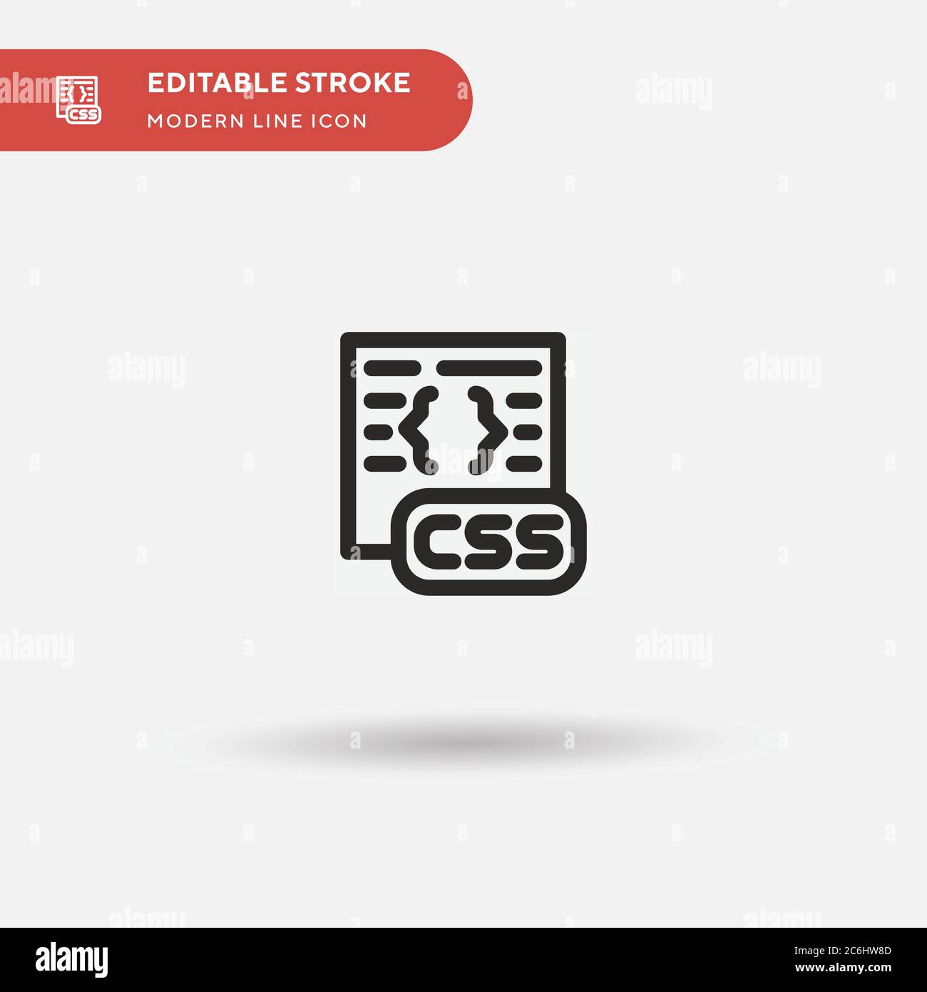 Css Simple vector icon. Illustration symbol design template for web ...