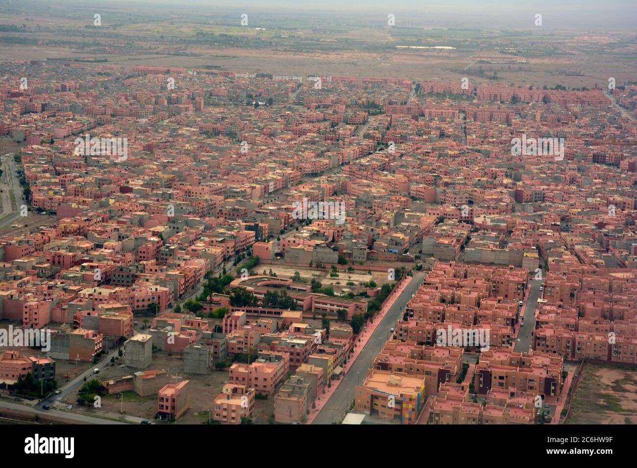 Morocco, aerial view from modern precinct of Marrakesh Stock Photo - Alamy