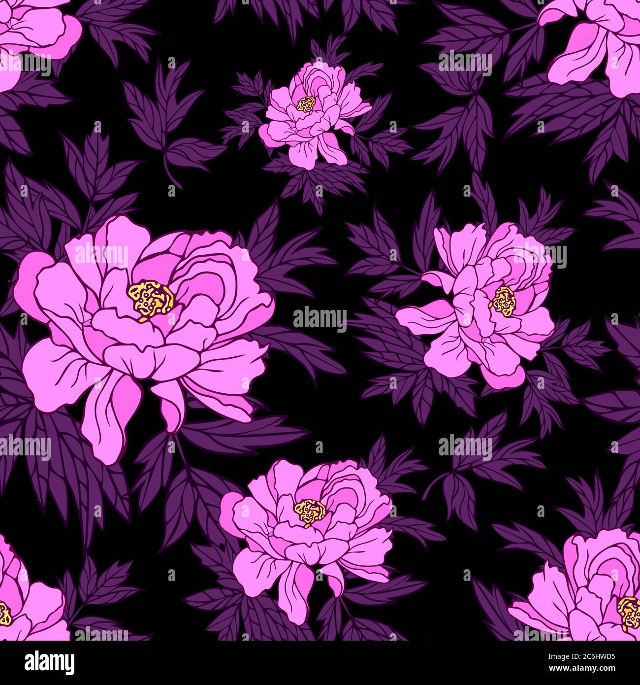 Detailed flower patterns Stock Vector Images - Alamy