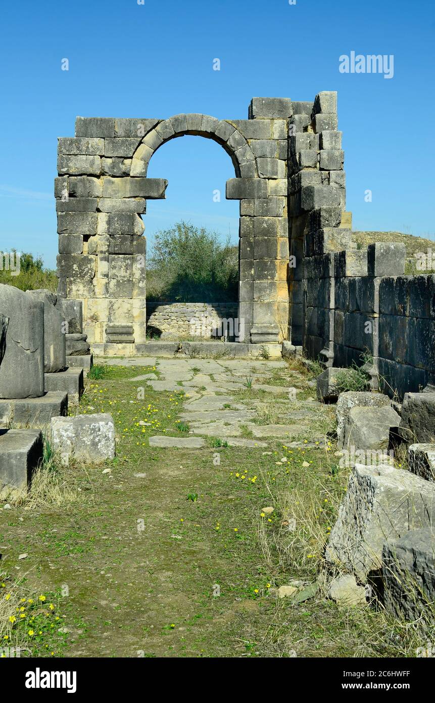 Morocco, Unesco world heritage site of ancient Roman settlement ...