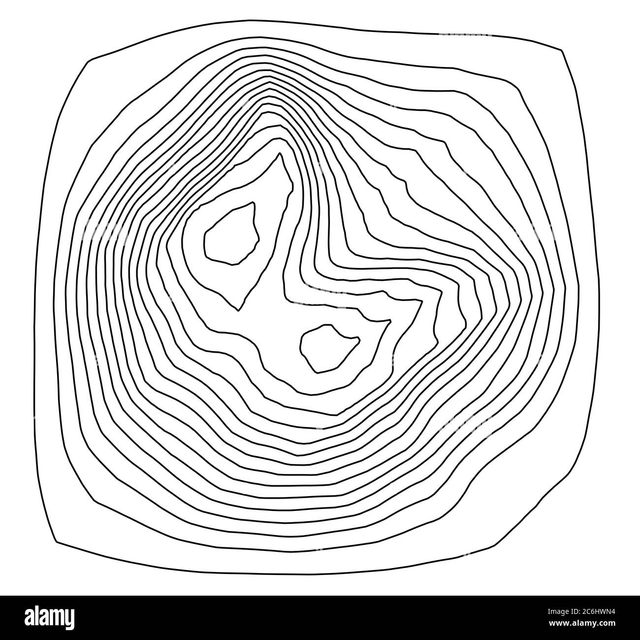 Abstract digital landscape outline Stock Photo - Alamy