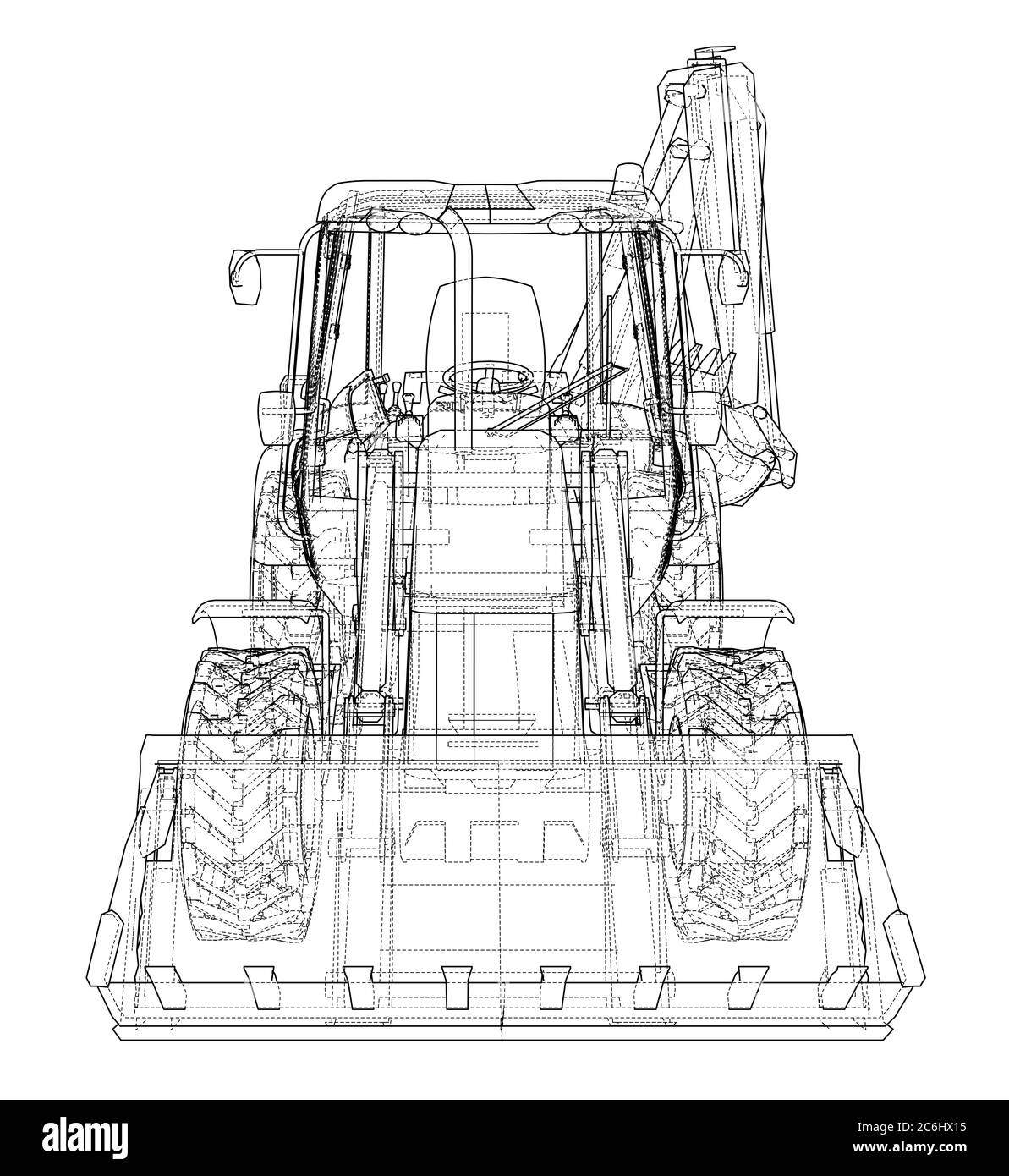 Sketch of Loading Shovel with Back Actor Stock Photo - Alamy