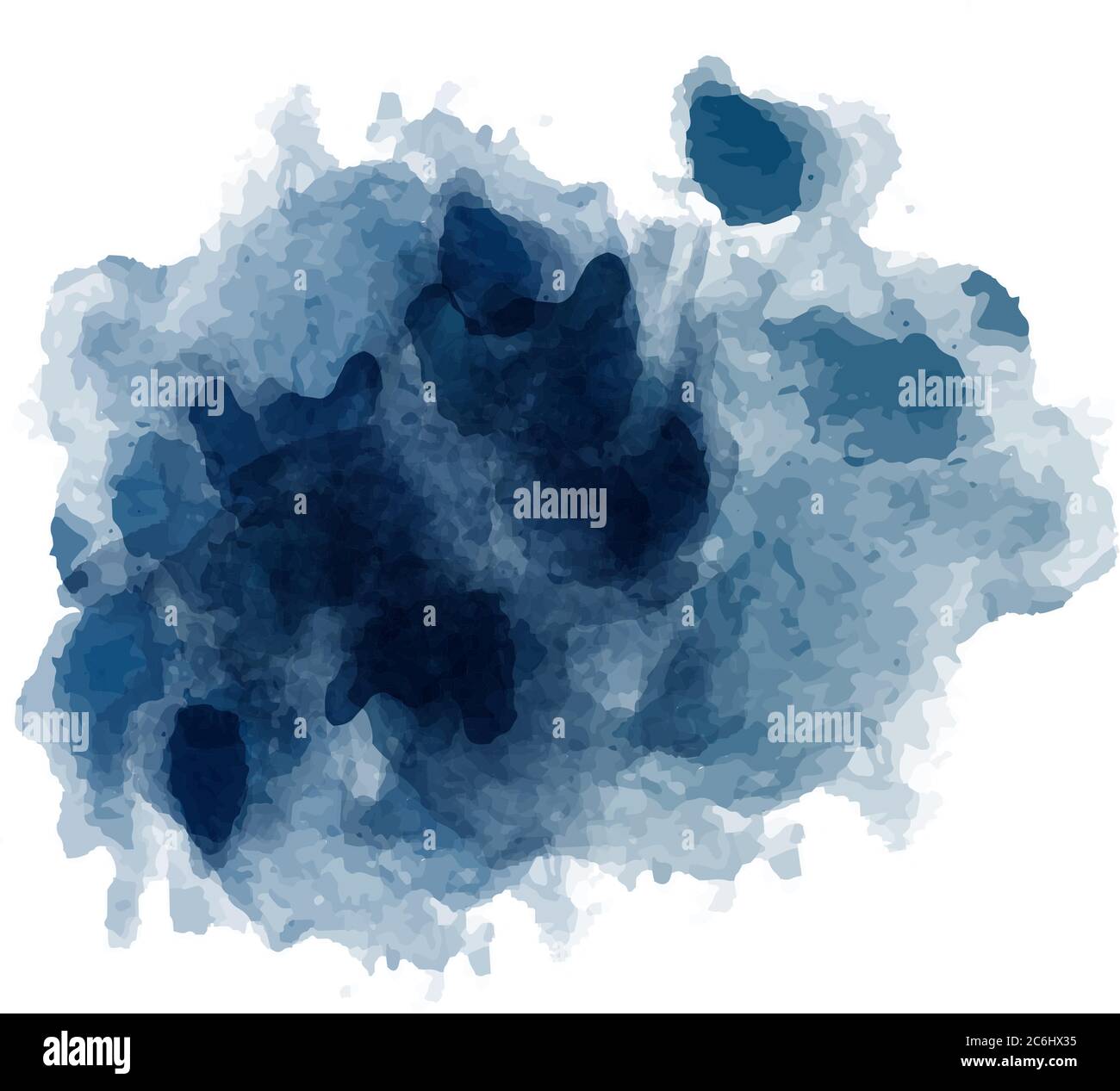 Blue Watercolor Splashes