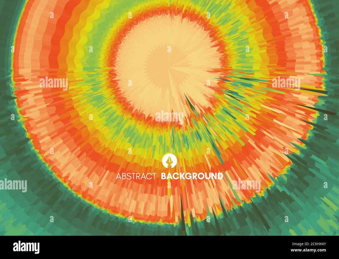 Abstract circular background with dynamic rays. Radial structure. Art design for your project ...