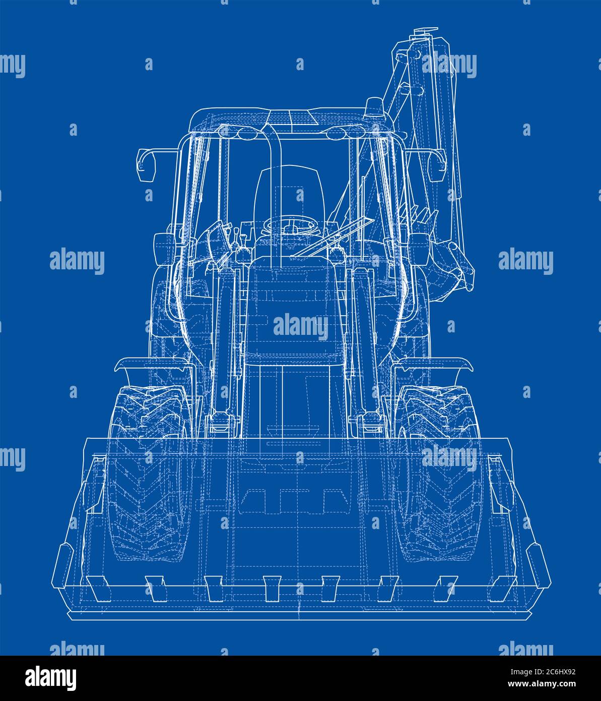 Sketch of Loading Shovel with Back Actor Stock Photo - Alamy