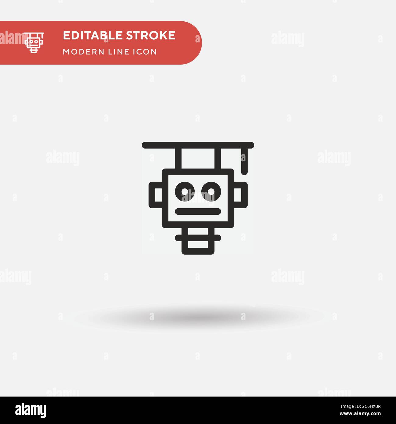 Robot Simple vector icon. Illustration symbol design template for web ...