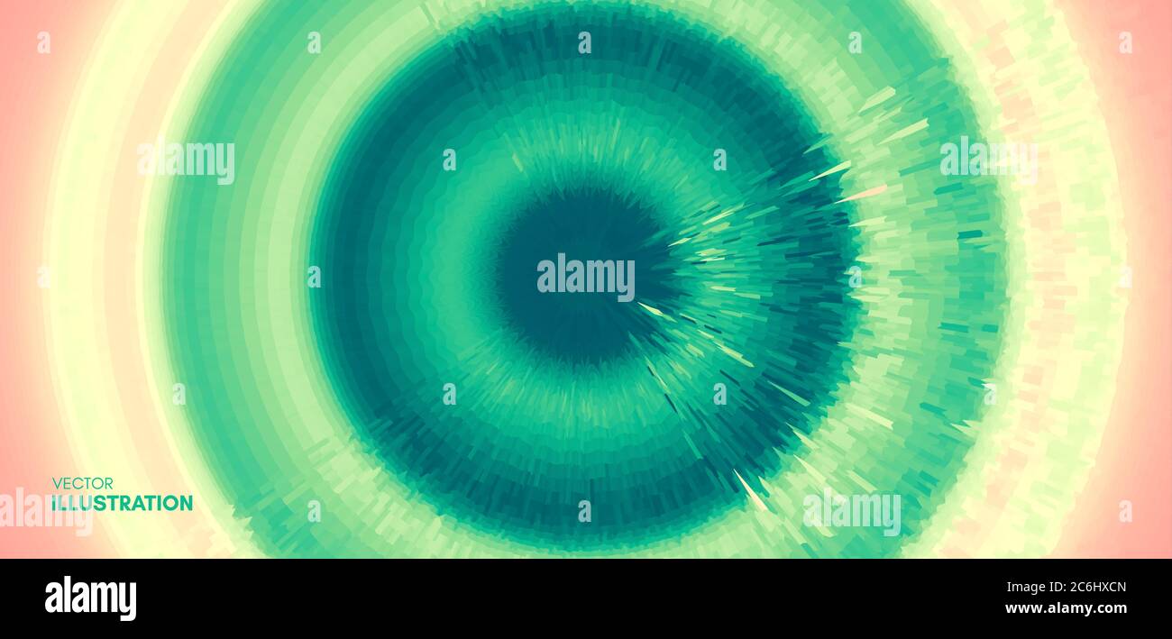 Abstract circular background with dynamic rays. Radial structure. Art design for your project ...