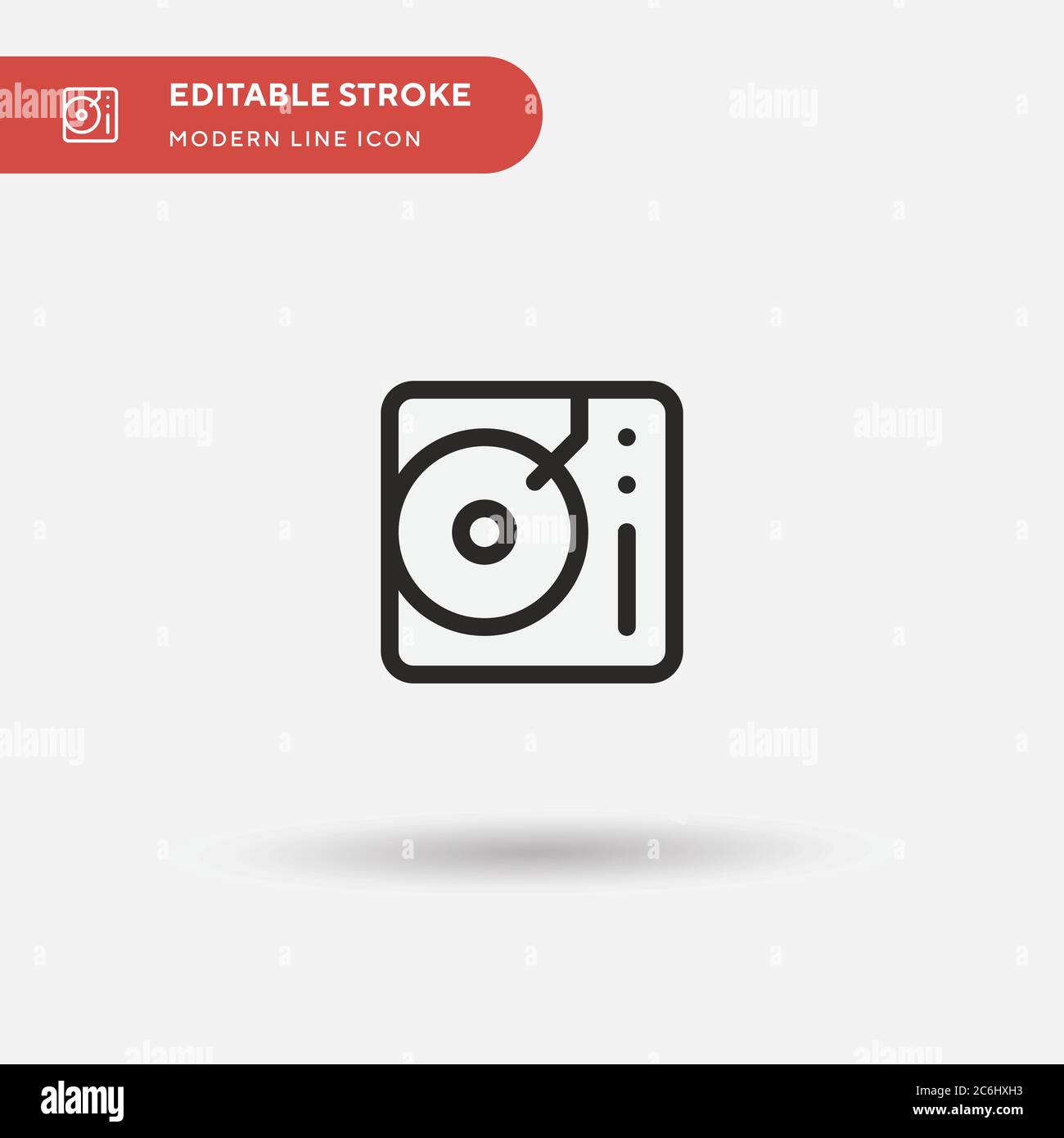 Dj Simple vector icon. Illustration symbol design template for web ...