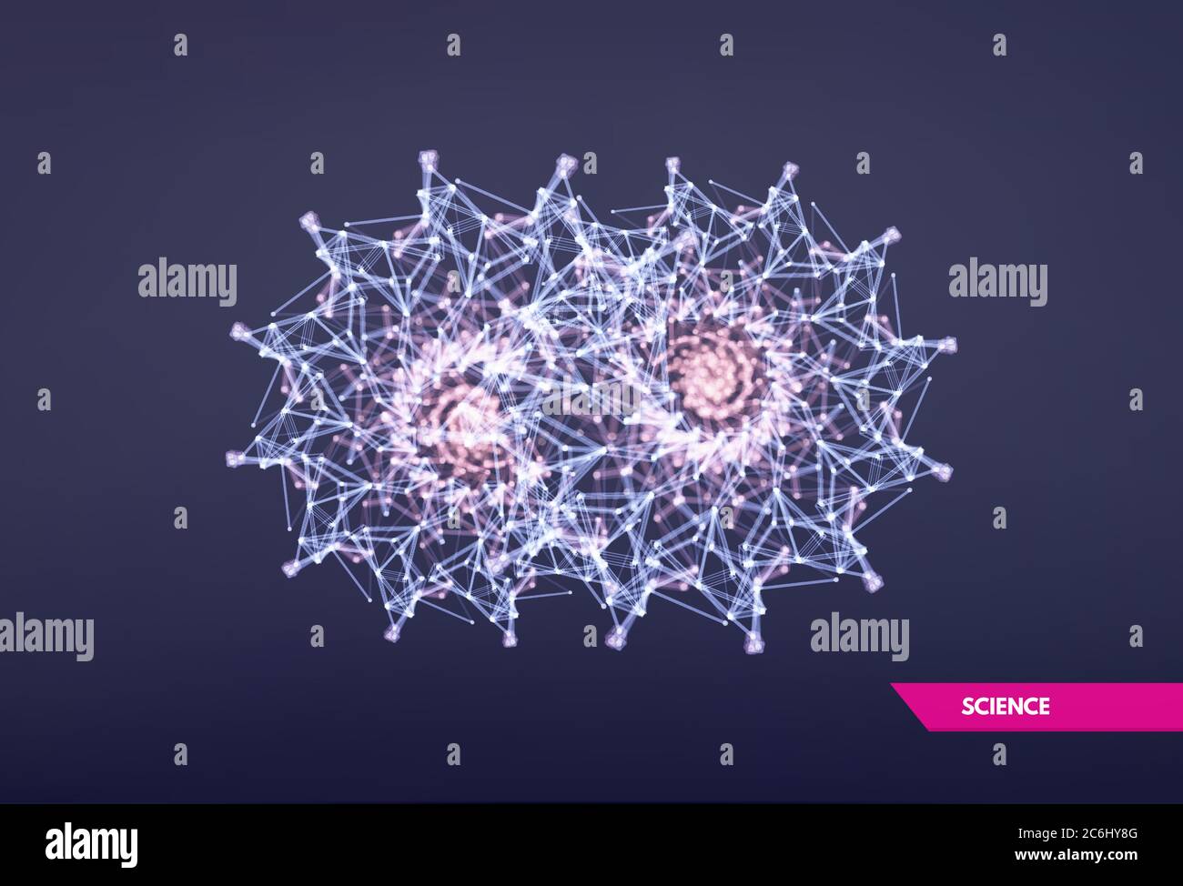 Infinity. Connection structure. Lattice geometric element. Molecular ...