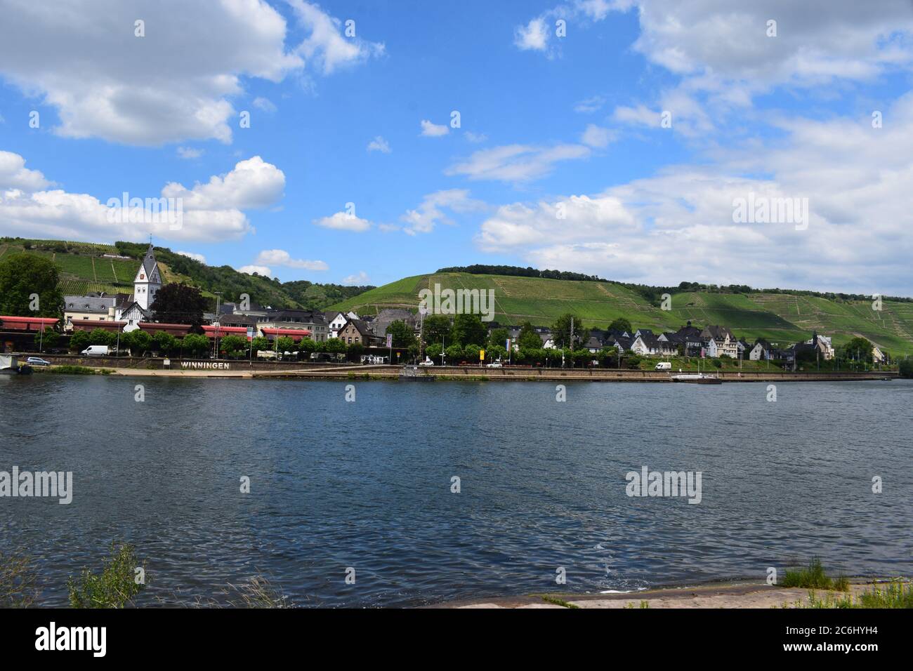 waterfront of Winningen in Mosel valley Stock Photo - Alamy