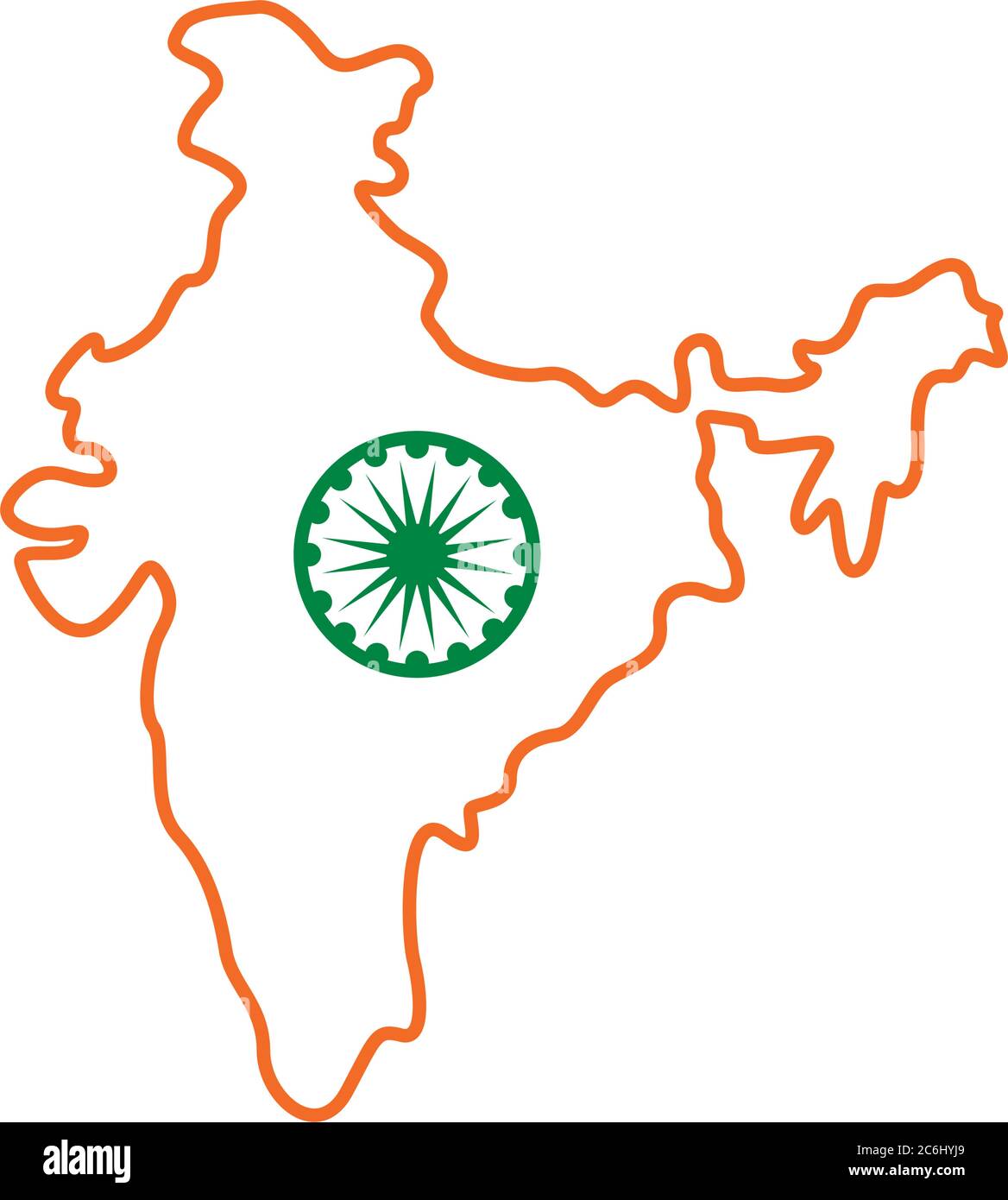 Map india tricolor vector design hi-res stock photography and images ...