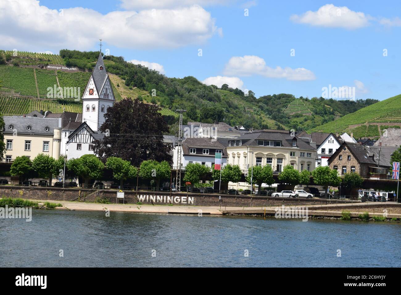 waterfront of Winningen in Mosel valley Stock Photo - Alamy