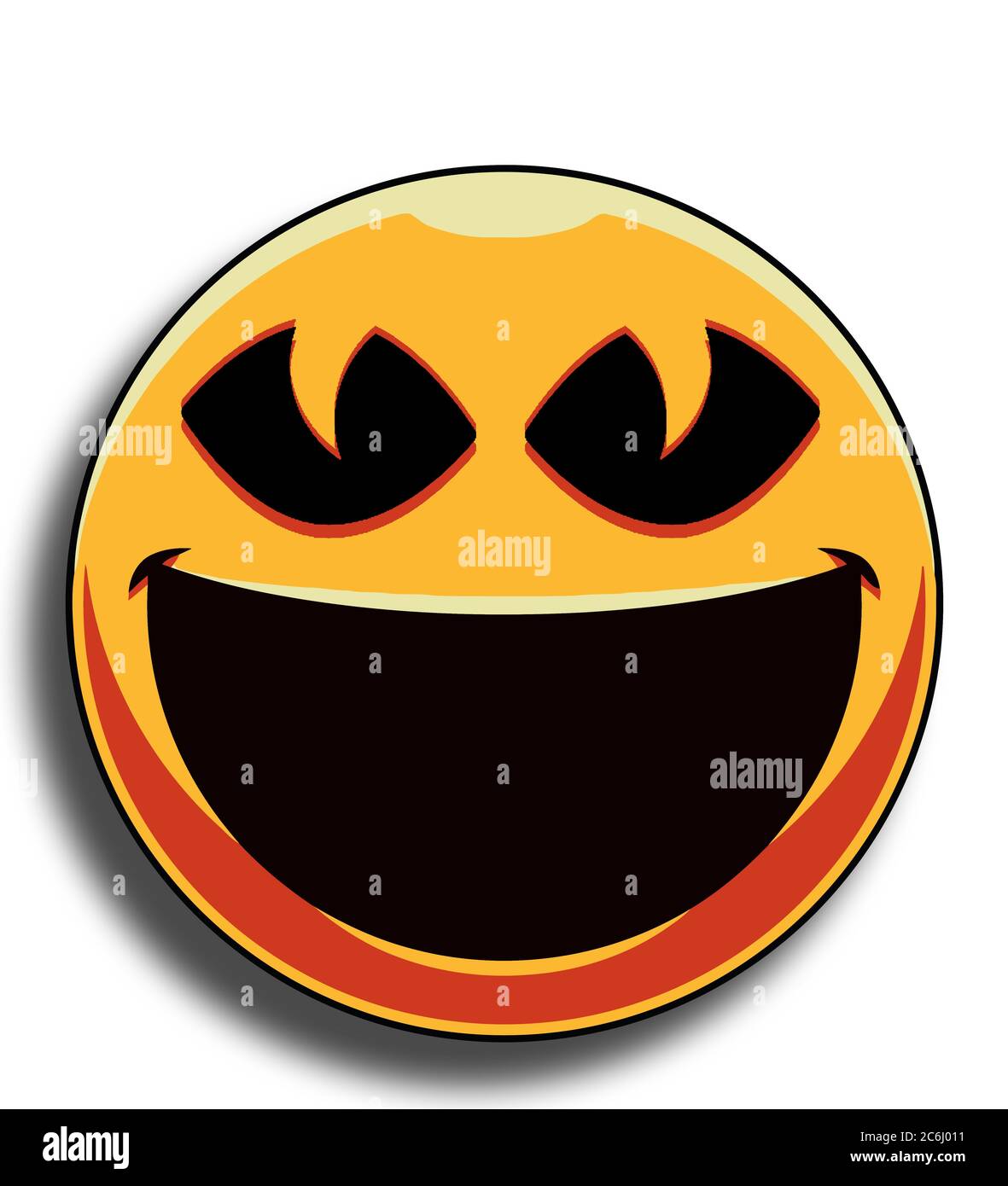 Devil emoticon. Smile Emoji horror Stock Photo - Alamy