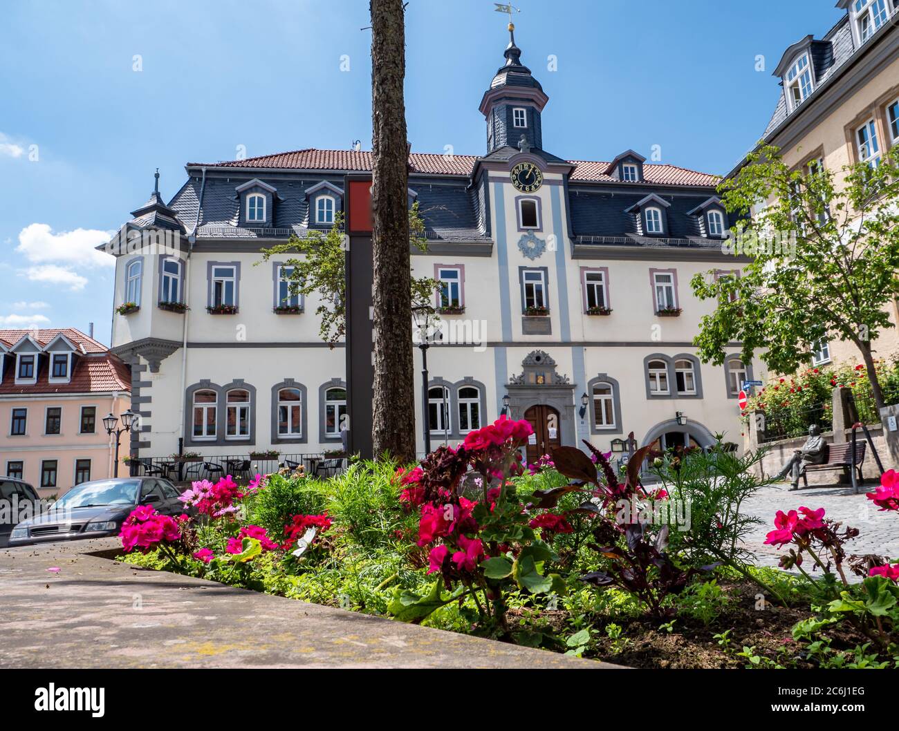 Ilmenau town hall in Thuringia Germany Stock Photo - Alamy