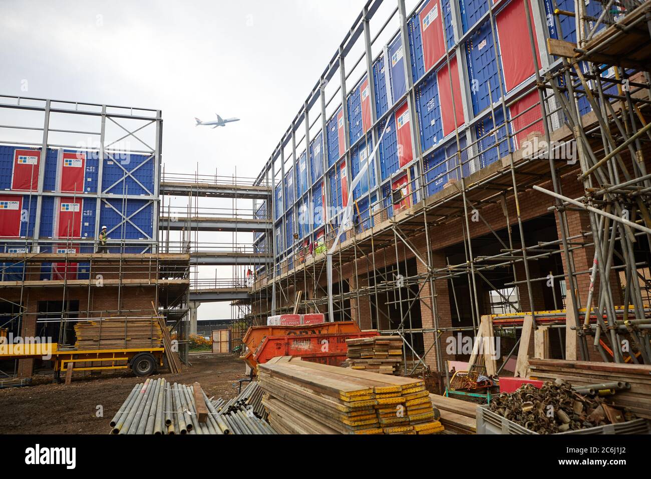 Construction Site, modular building Stock Photo - Alamy