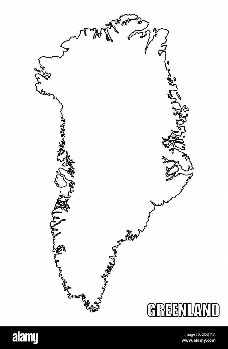 Greenland map Black and White Stock Photos & Images - Alamy