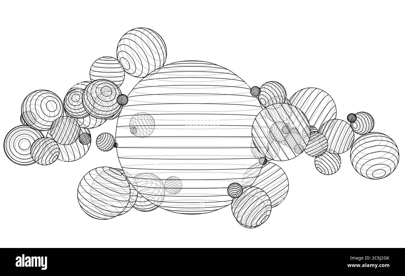 Abstract outline spheres concept Stock Photo - Alamy