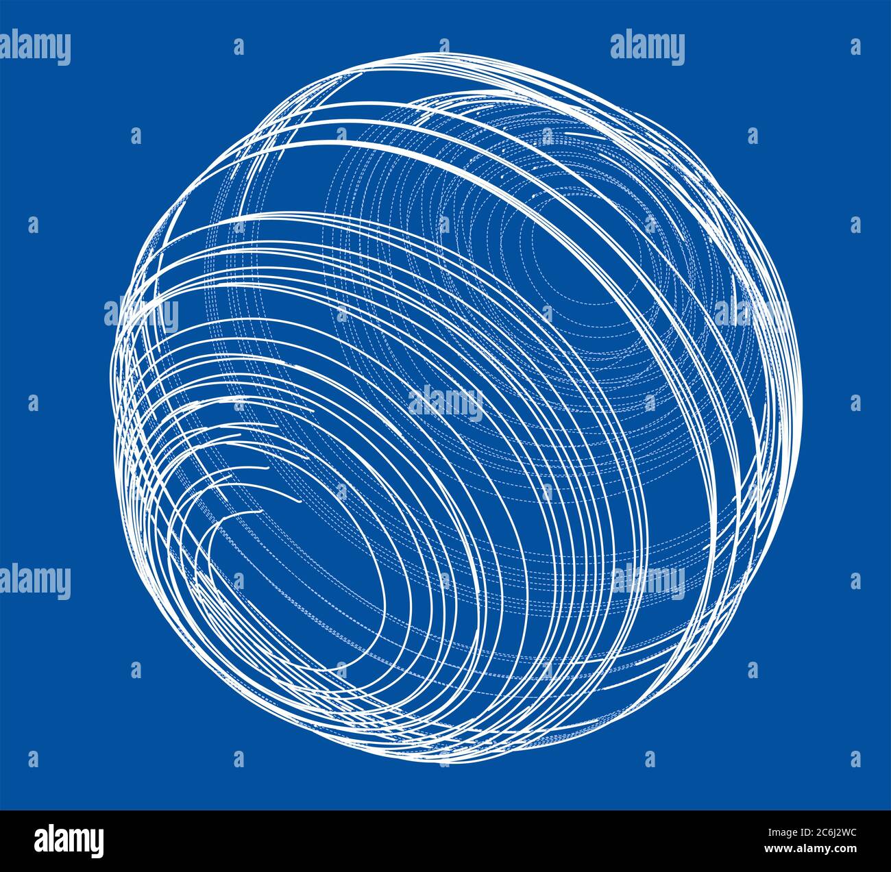 Sphere of spirals outline Stock Photo - Alamy