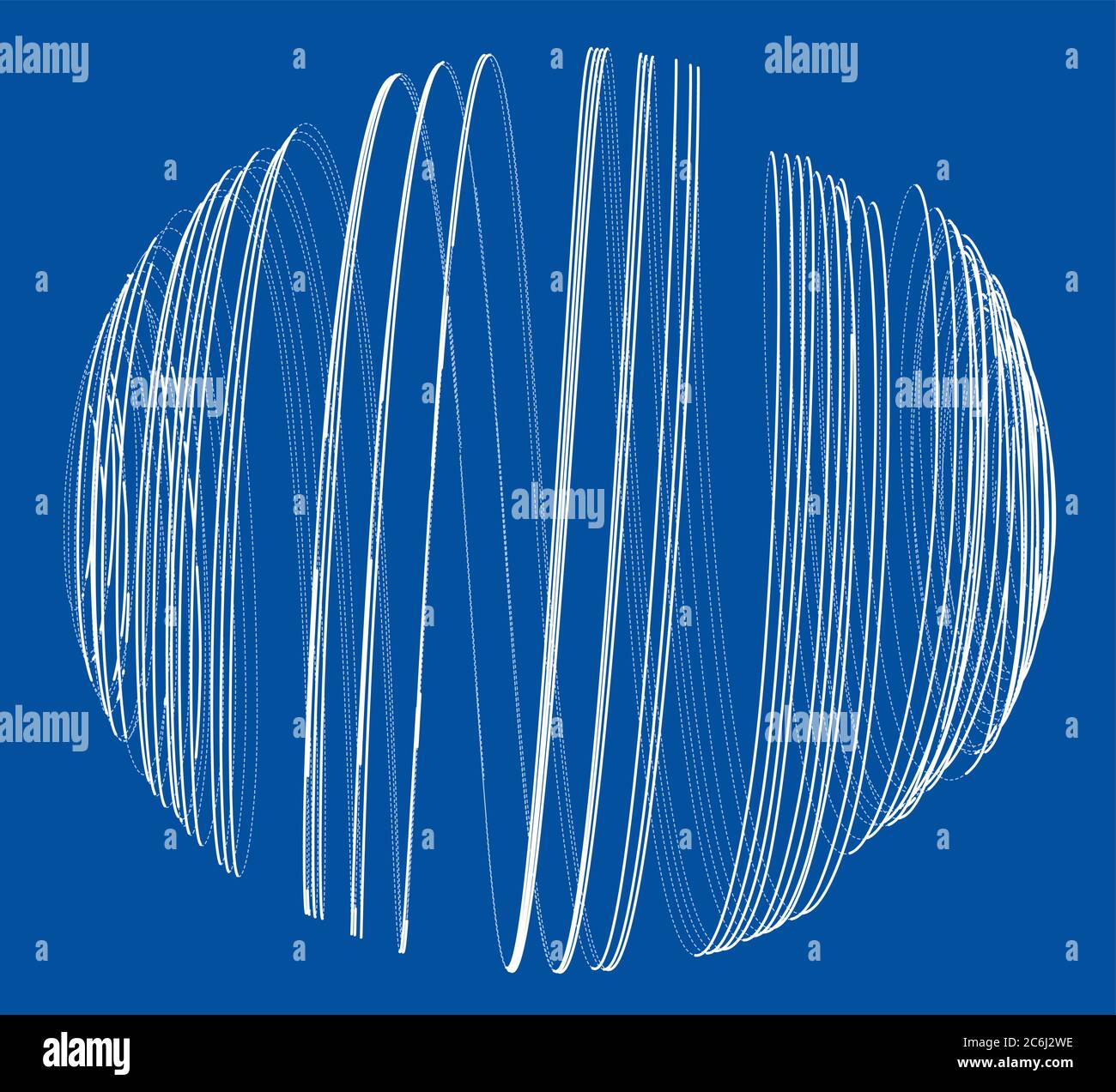 Sphere of spirals outline Stock Photo - Alamy