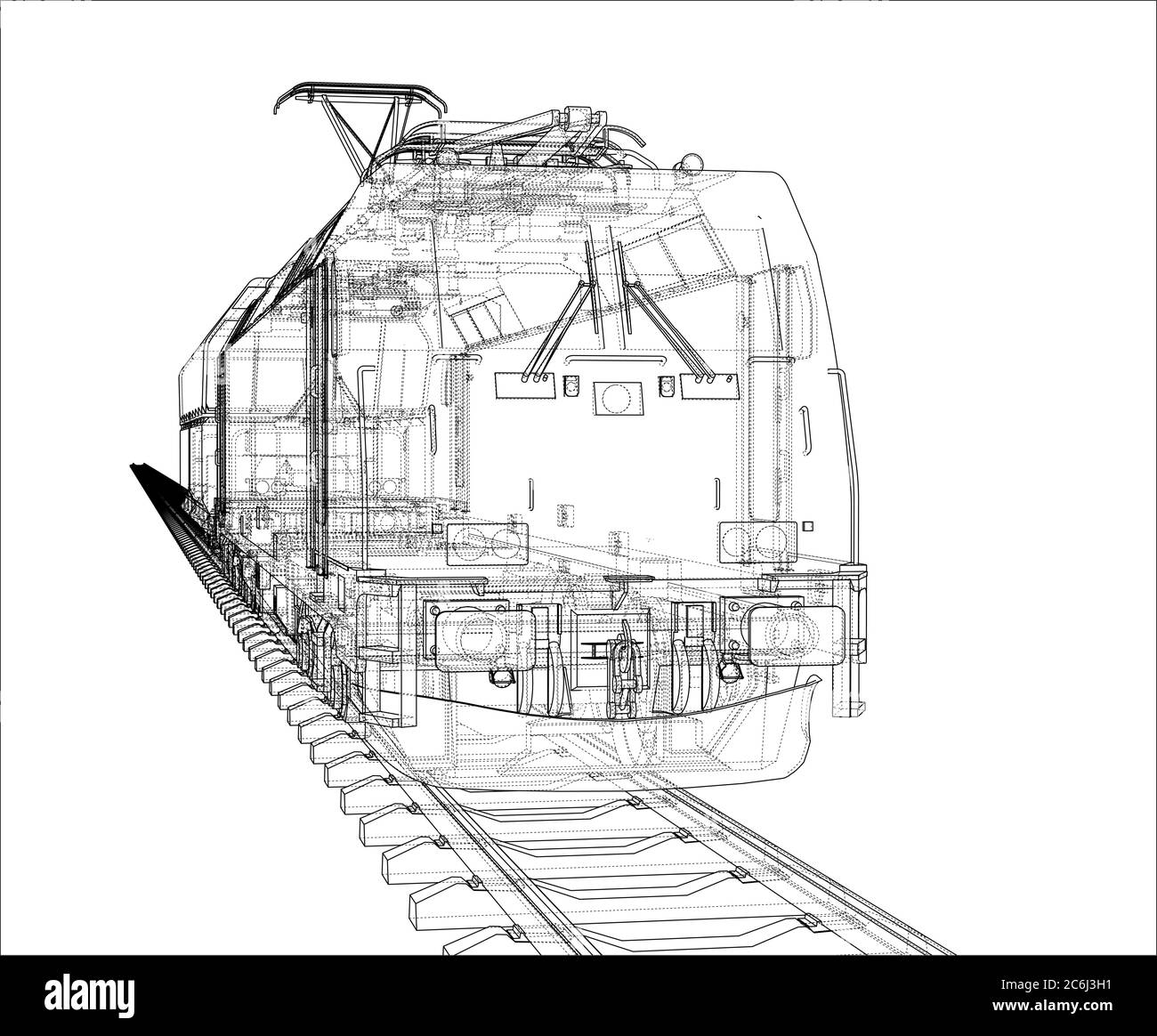 Modern train concept Stock Photo - Alamy