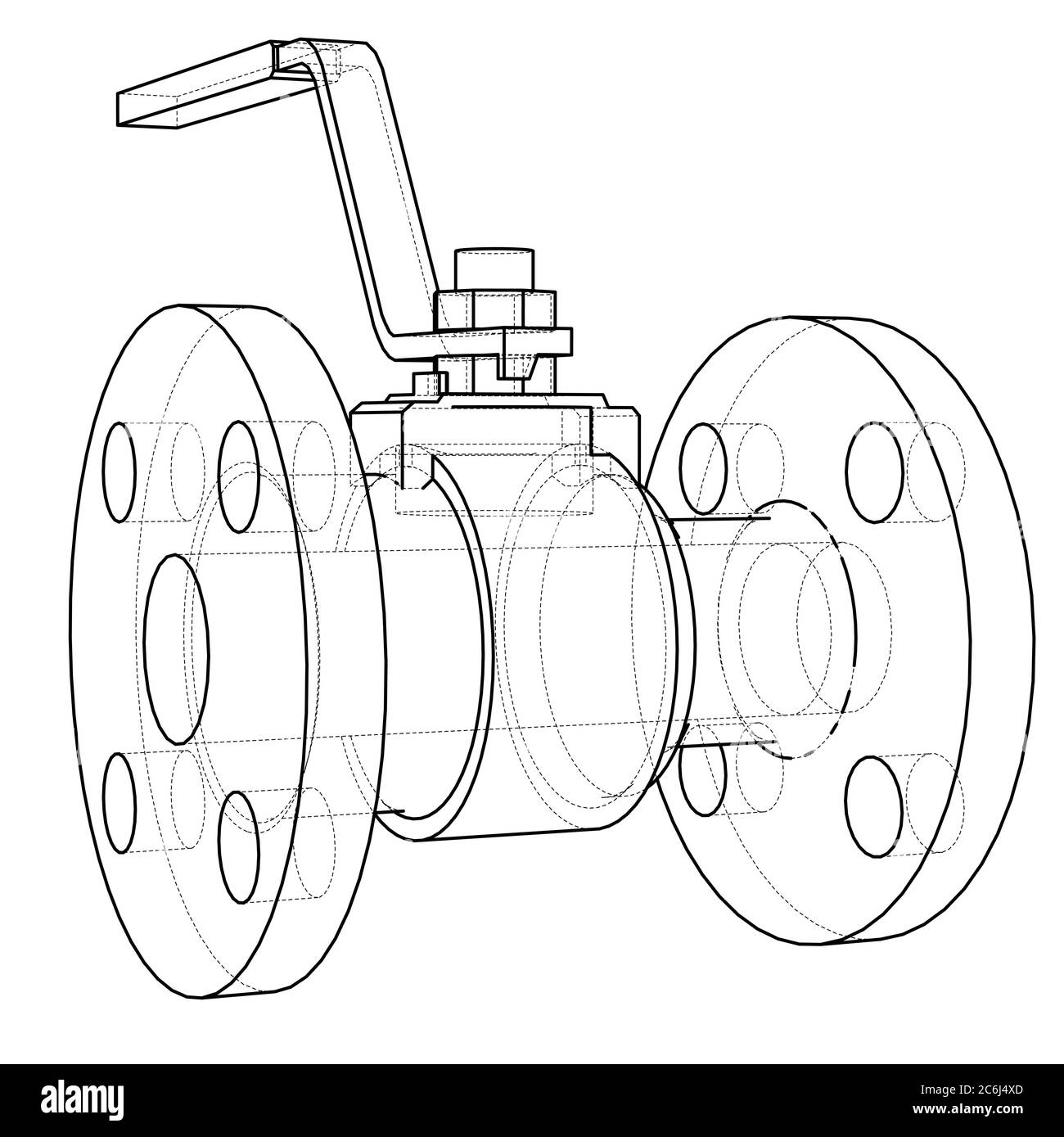 Industrial valve outline Stock Photo - Alamy