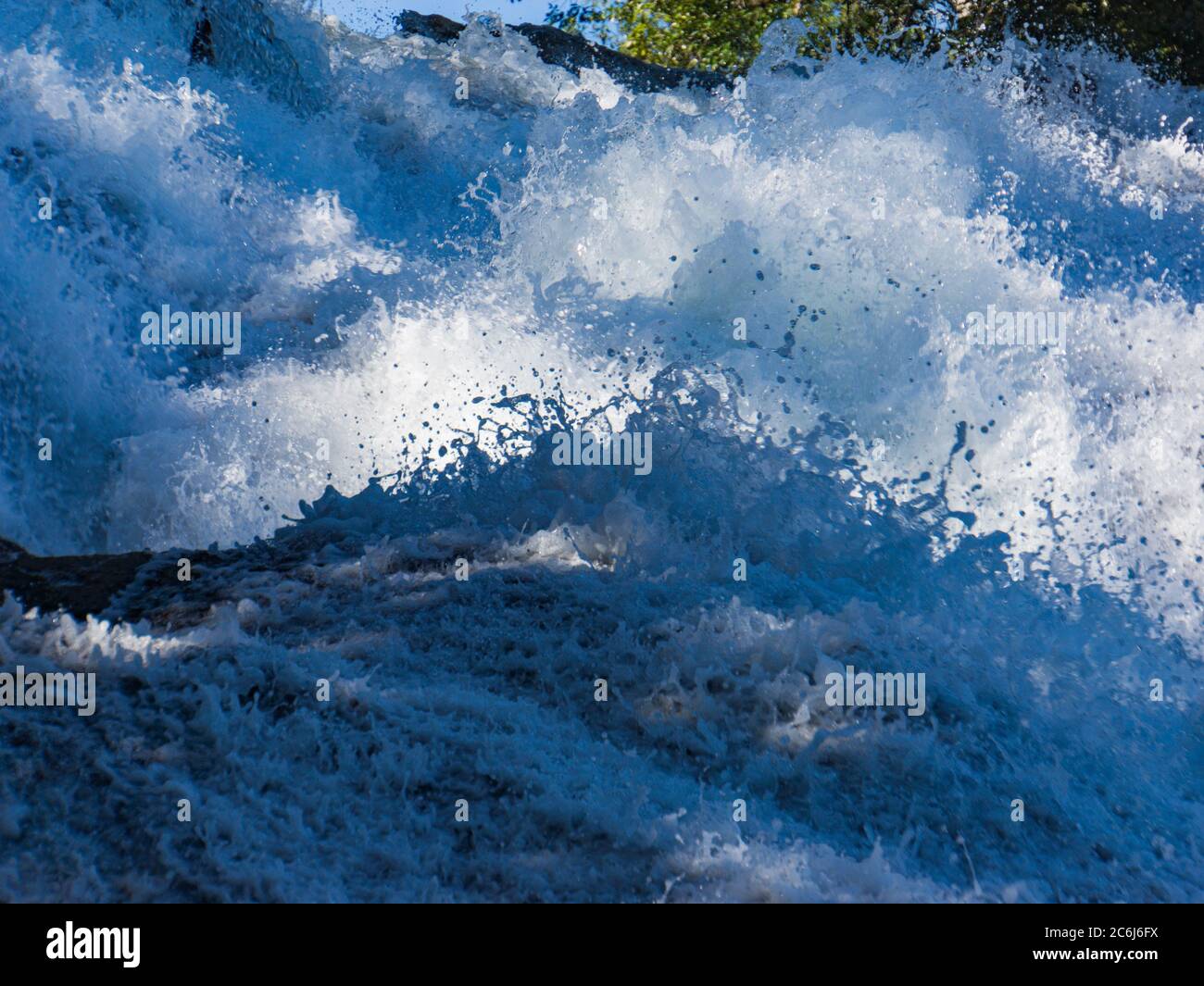 water crashing over a waterfall Stock Photo - Alamy