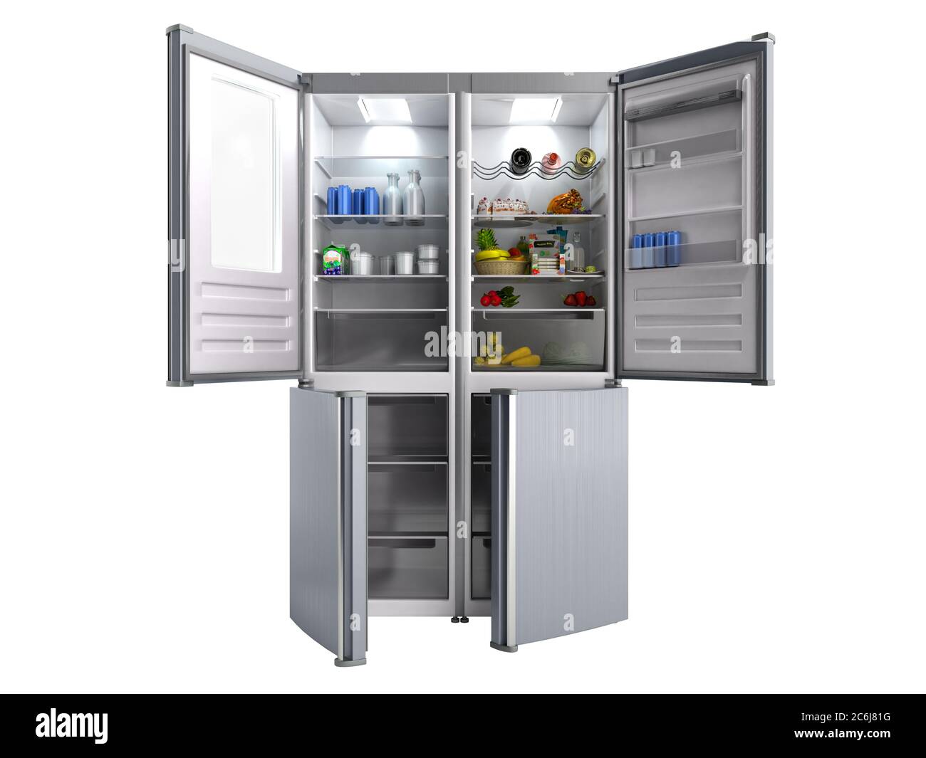 Open Display Refrigerator Cut Out Stock Images & Pictures - Alamy