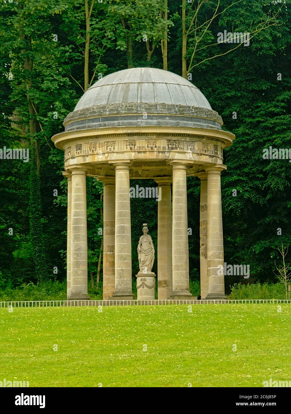 Temple to the godess Minerva in the English garden of Alden Biesen ...