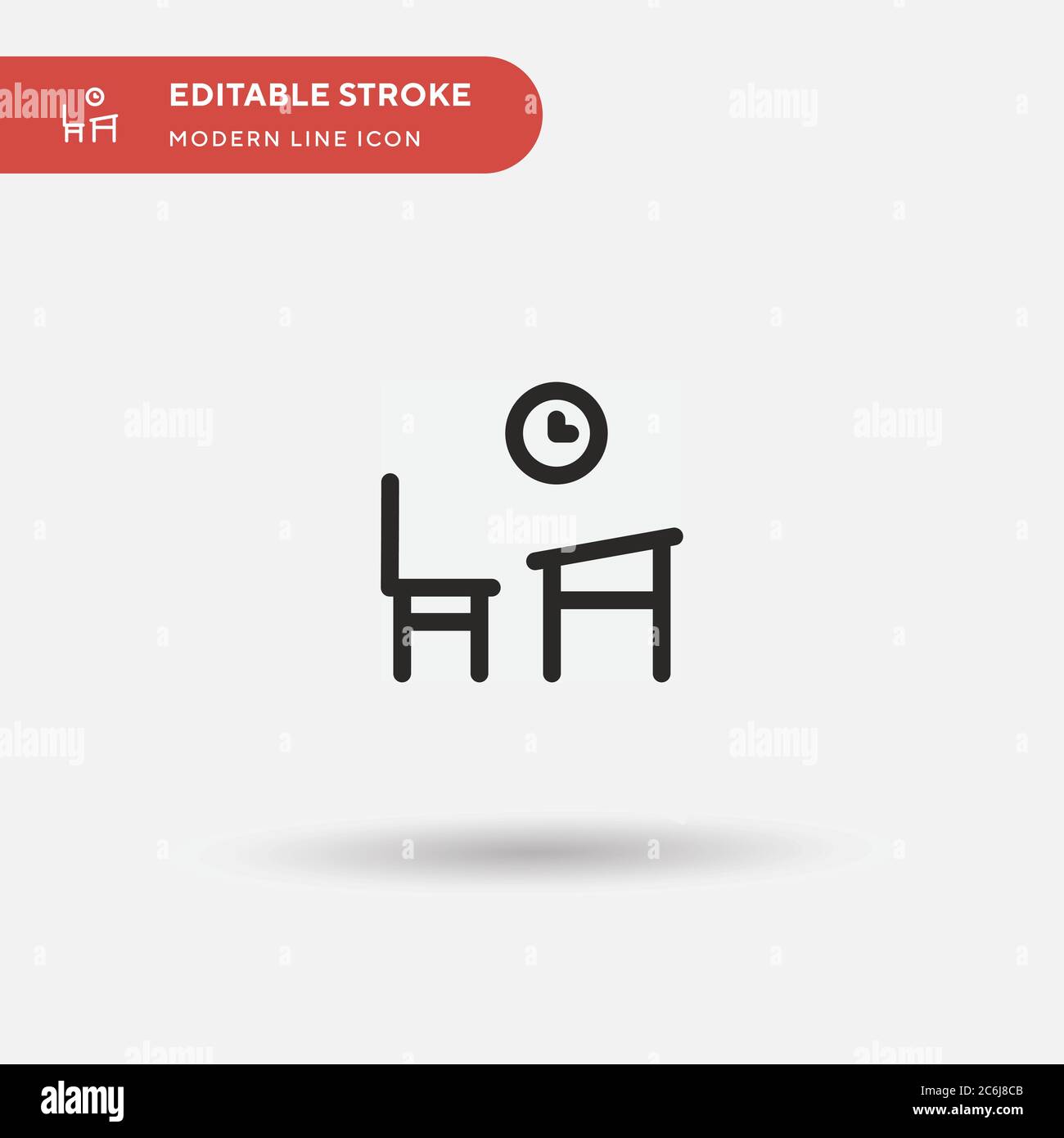 Classroom Simple vector icon. Illustration symbol design template for ...