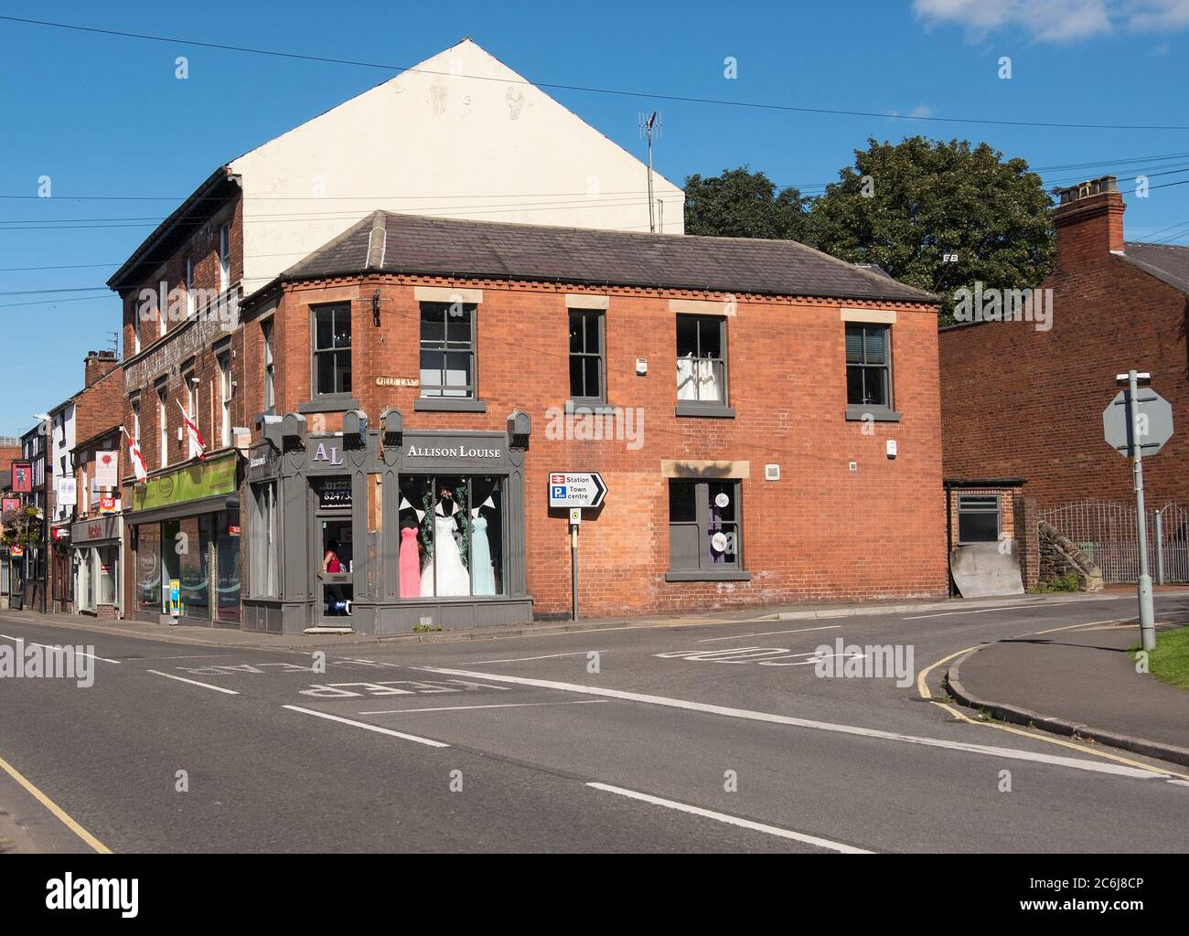 Buildings and shops in Belper, Derbyshire, UK Stock Photo - Alamy